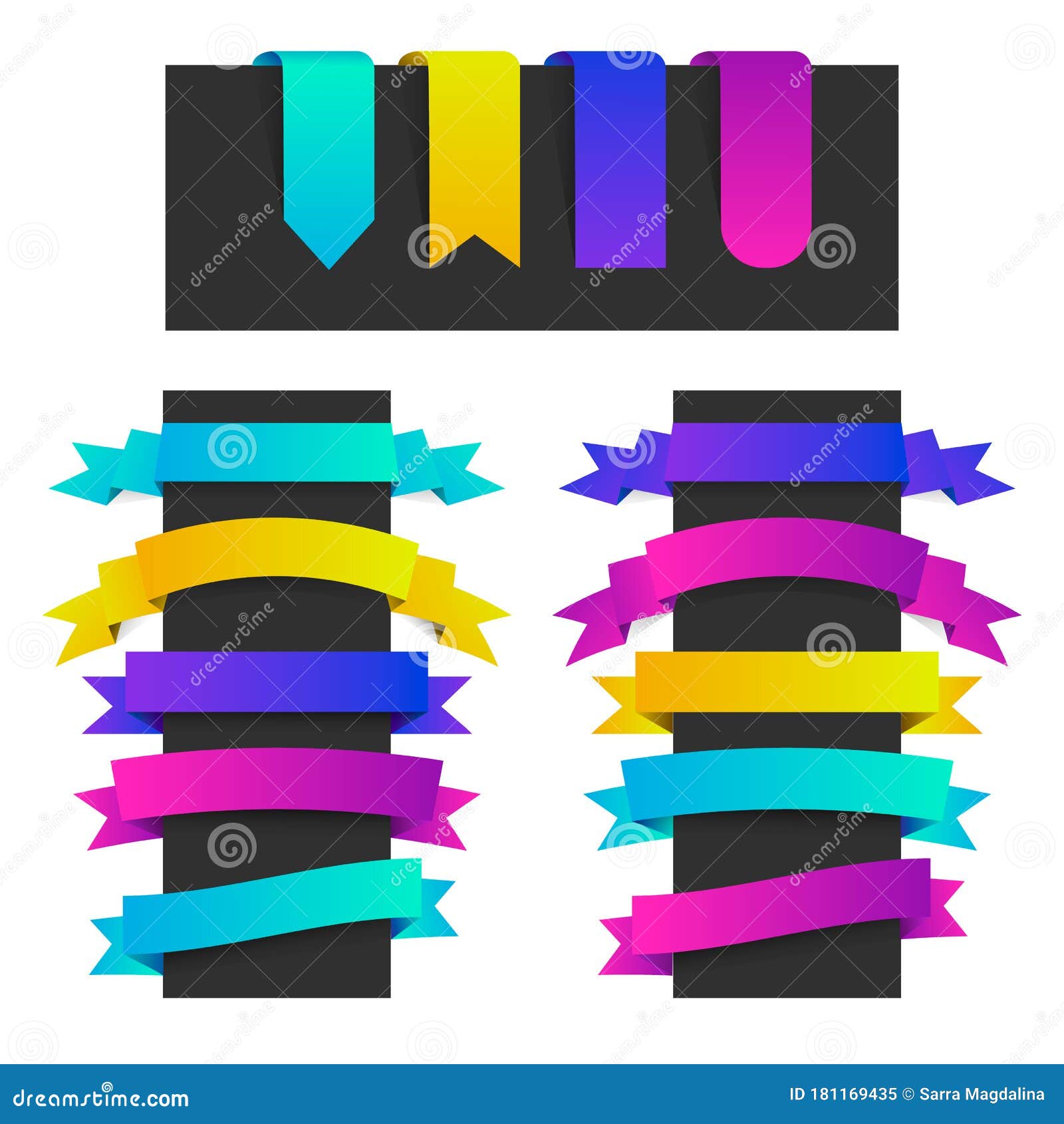 Collection of Colored Banners Stock Vector - Illustration of bright ...