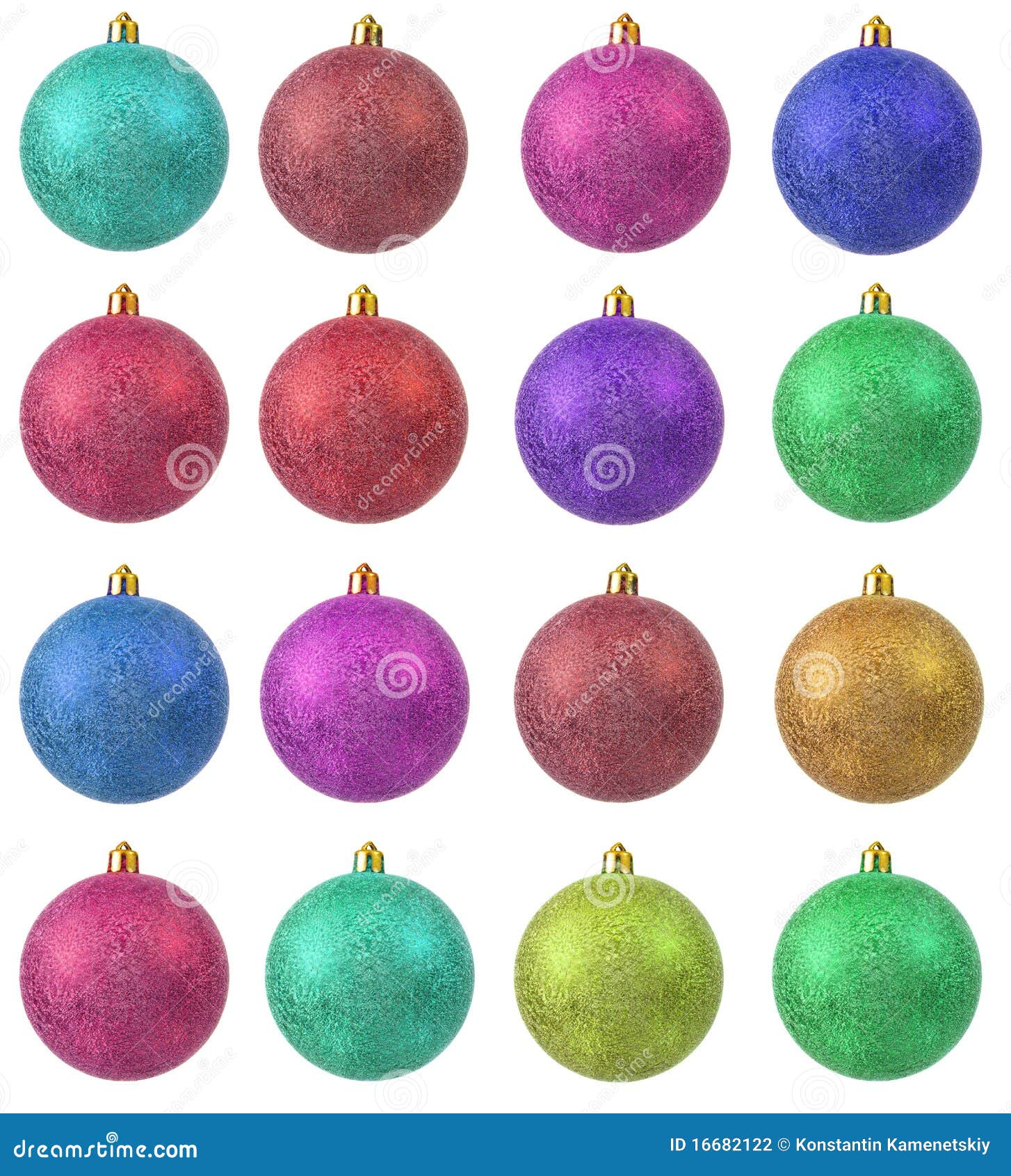 Collection of Colored Christmas Ornament . Stock Photo - Image of shiny ...