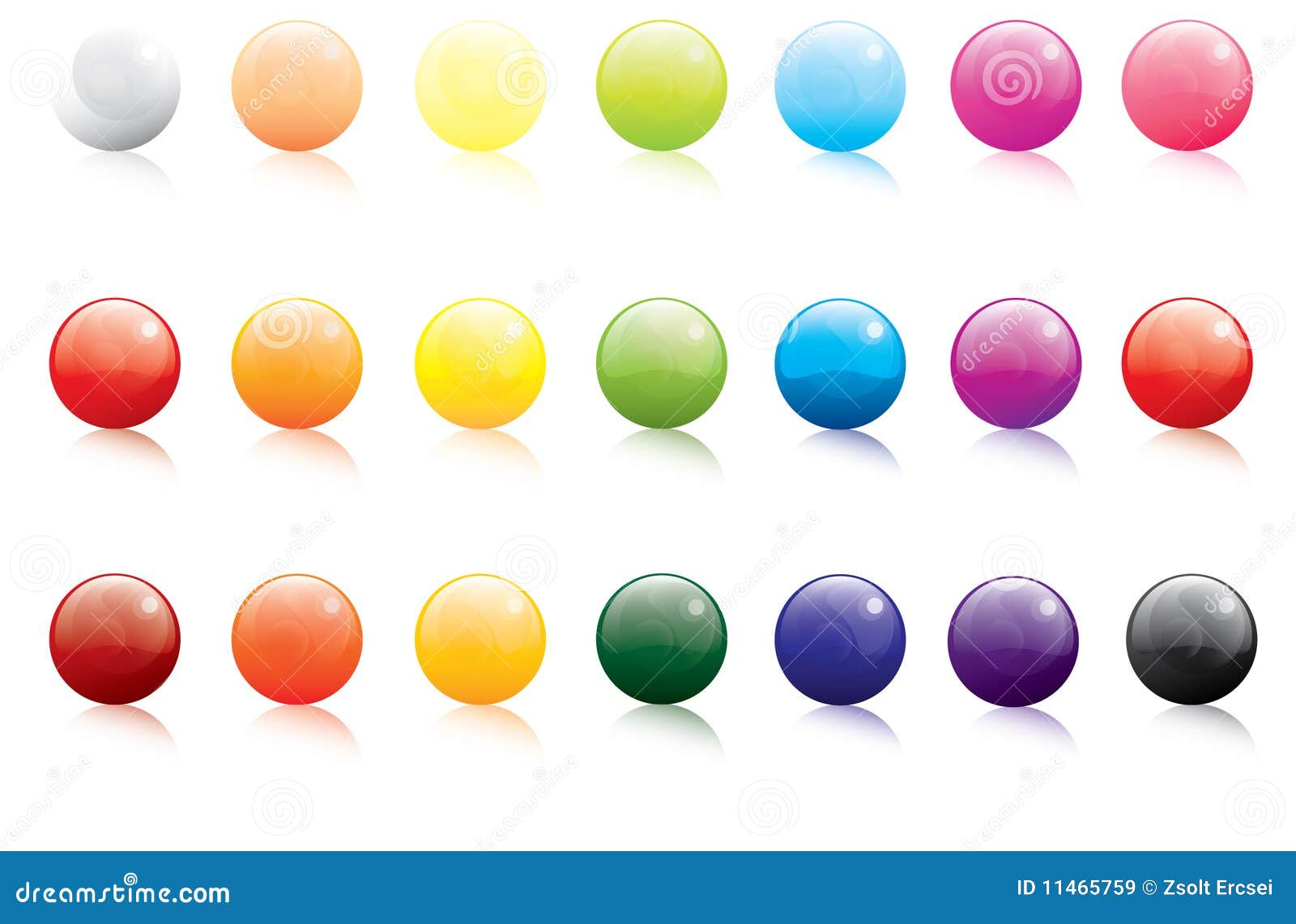 Collection of Colored Gel Filled Icon Buttons Stock Vector ...