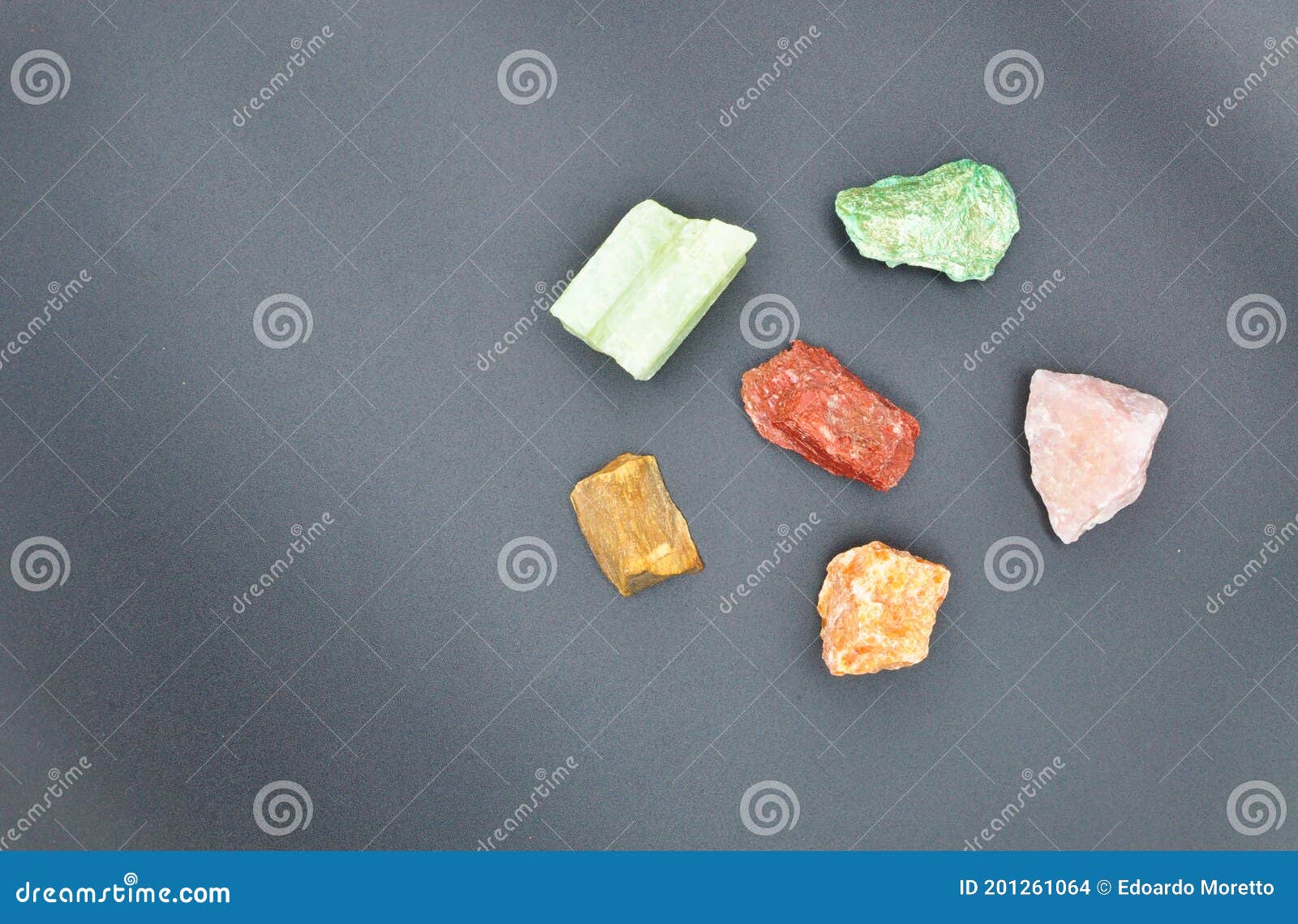 Collection of Colored Minerals and Gemstone Stock Photo - Image of ...