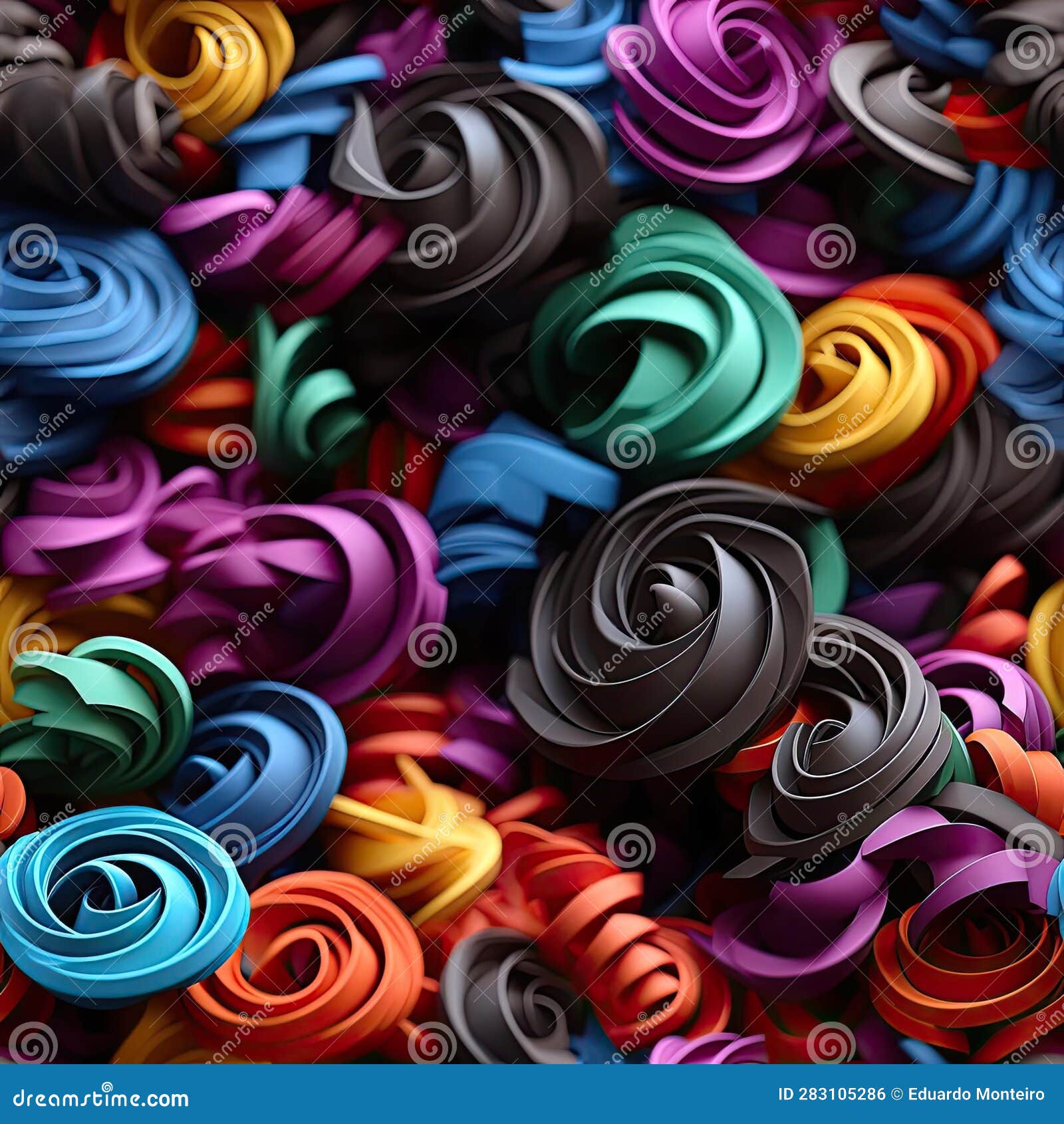 Collection of Colored Spirals Made of Paper, with Foreboding Colors ...