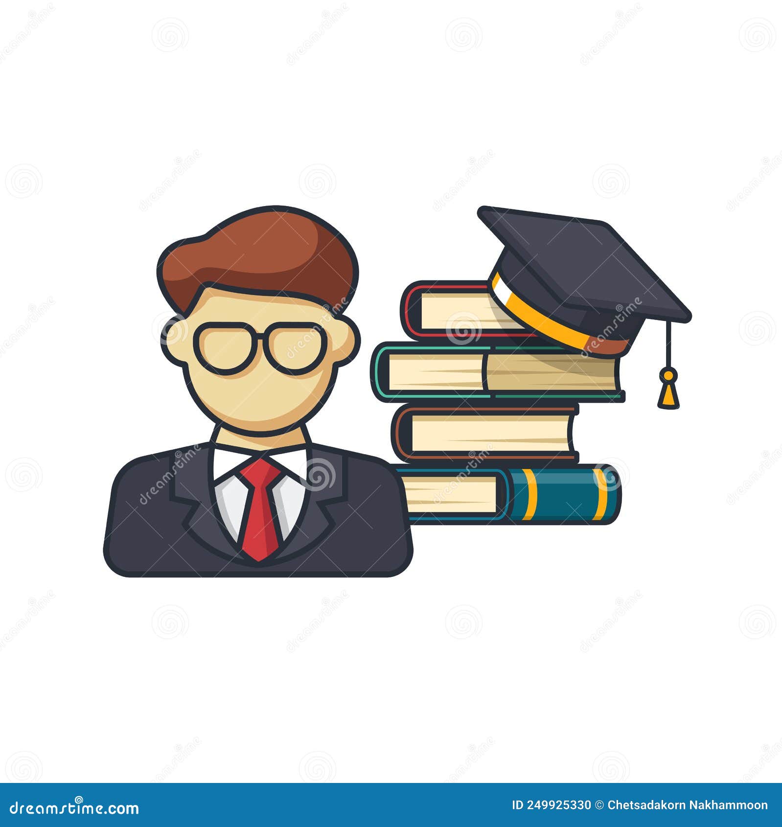 Collection Colored Thin Icon of Teacher Stock Vector - Illustration of ... Collection Colored Thin Icon of Teacher Stock Vector - Illustration of ...