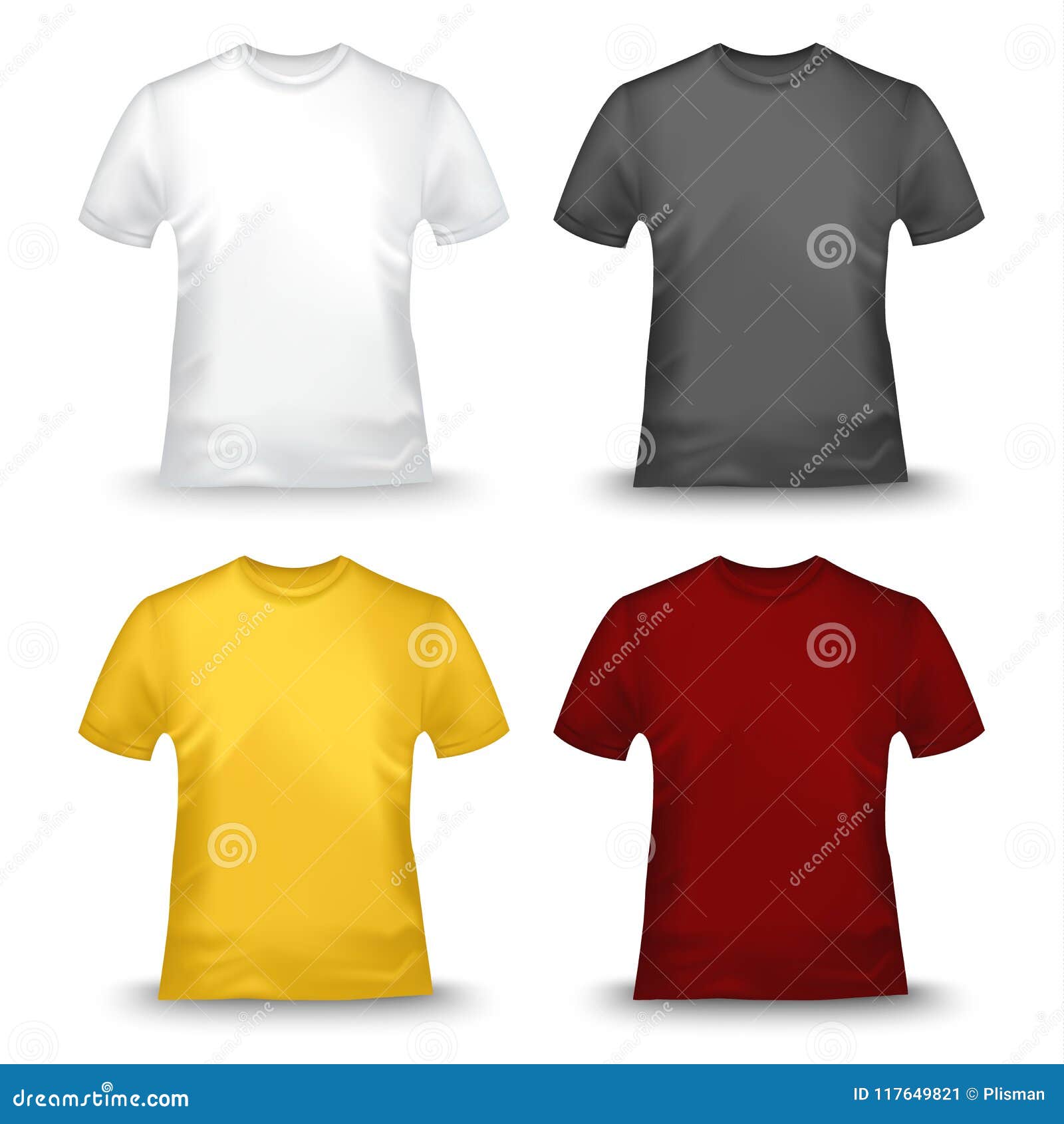 Collection of Colored Tshirts Template Stock Vector - Illustration of ...