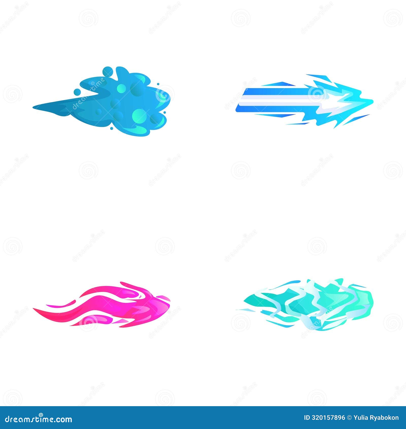Collection of Colorful Abstract Speed Effects Stock Vector ...