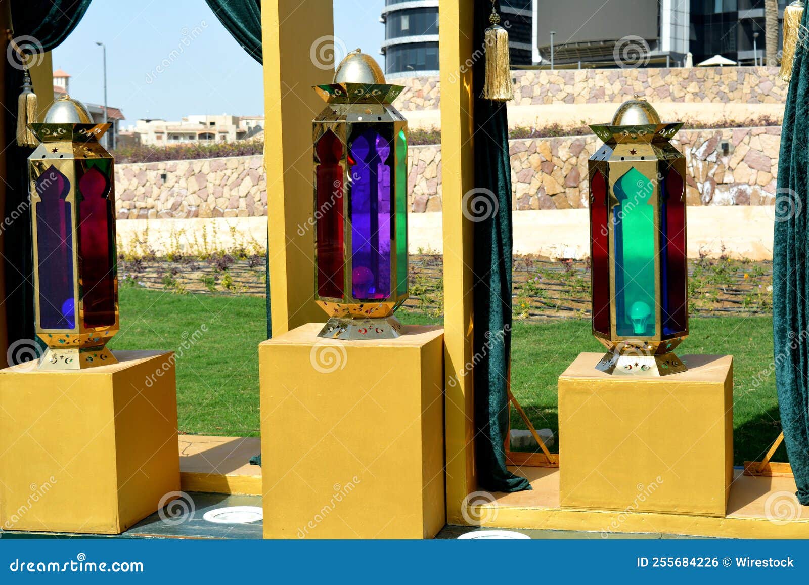 Collection of Colorful Arabic Fanous Lanterns during Ramadan Stock ...