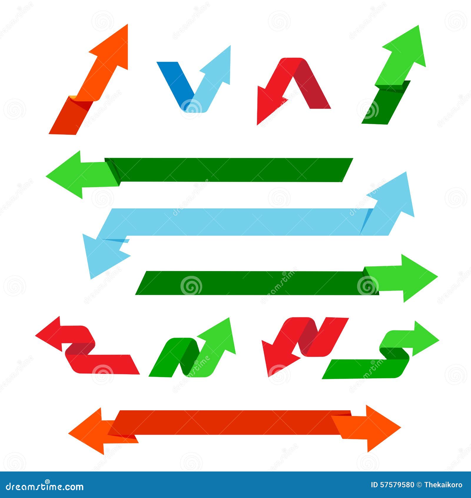 Collection of Colorful Arrow for Decorative and Design Element V Stock ...