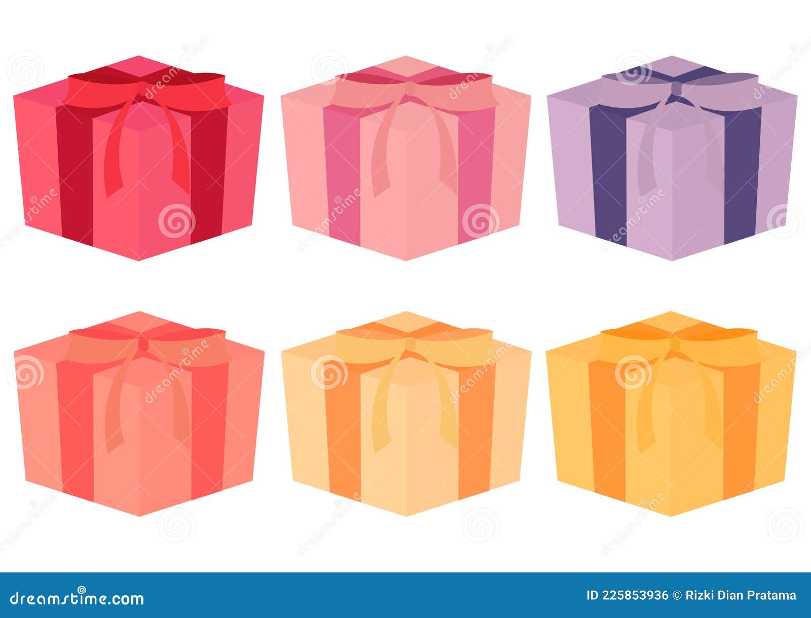 A Collection of Colorful Gift Box Illustrations Stock Vector ...