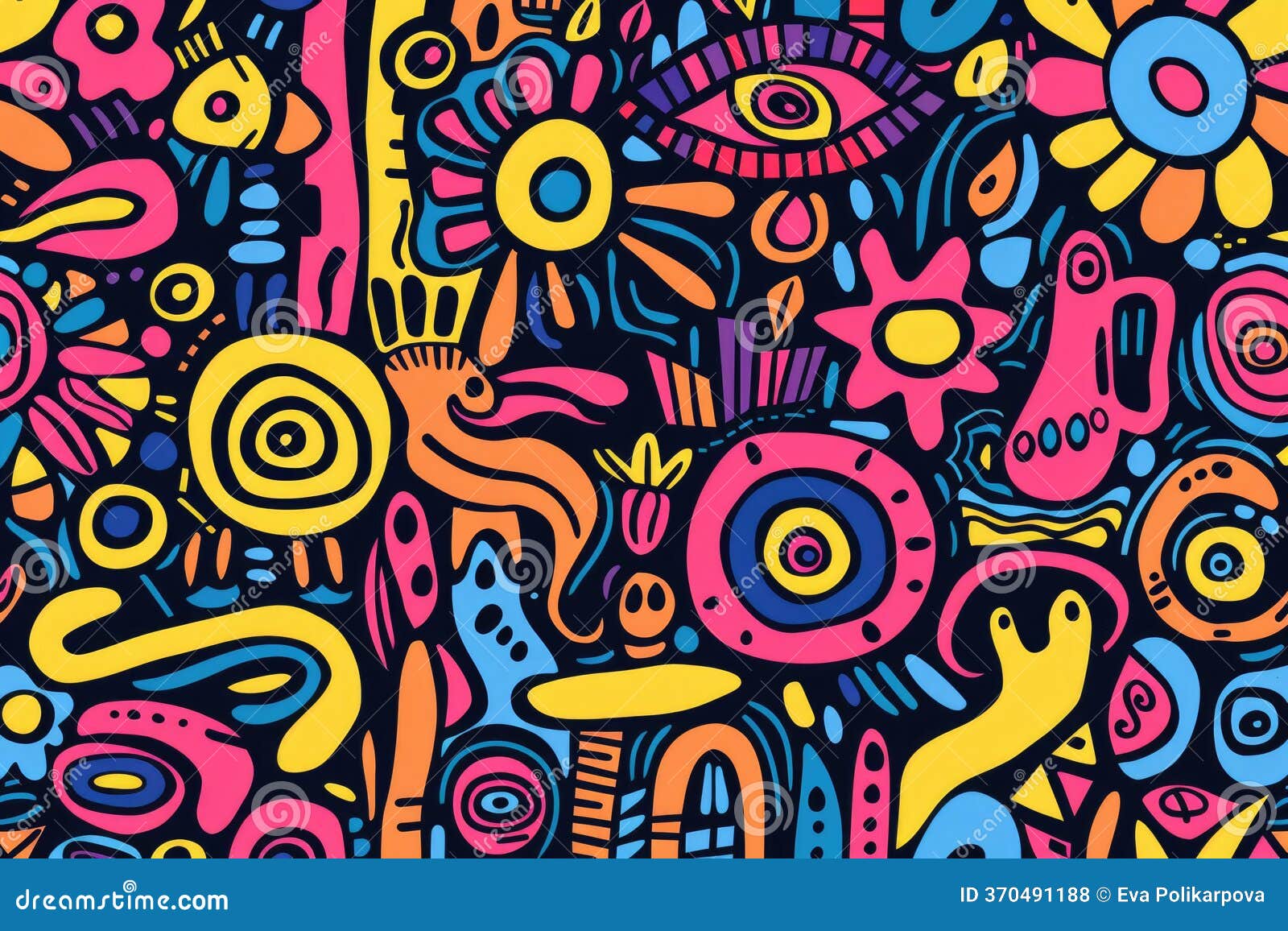 Colorful Illustrations With Modern Minimalist Concepts On The Walls ...