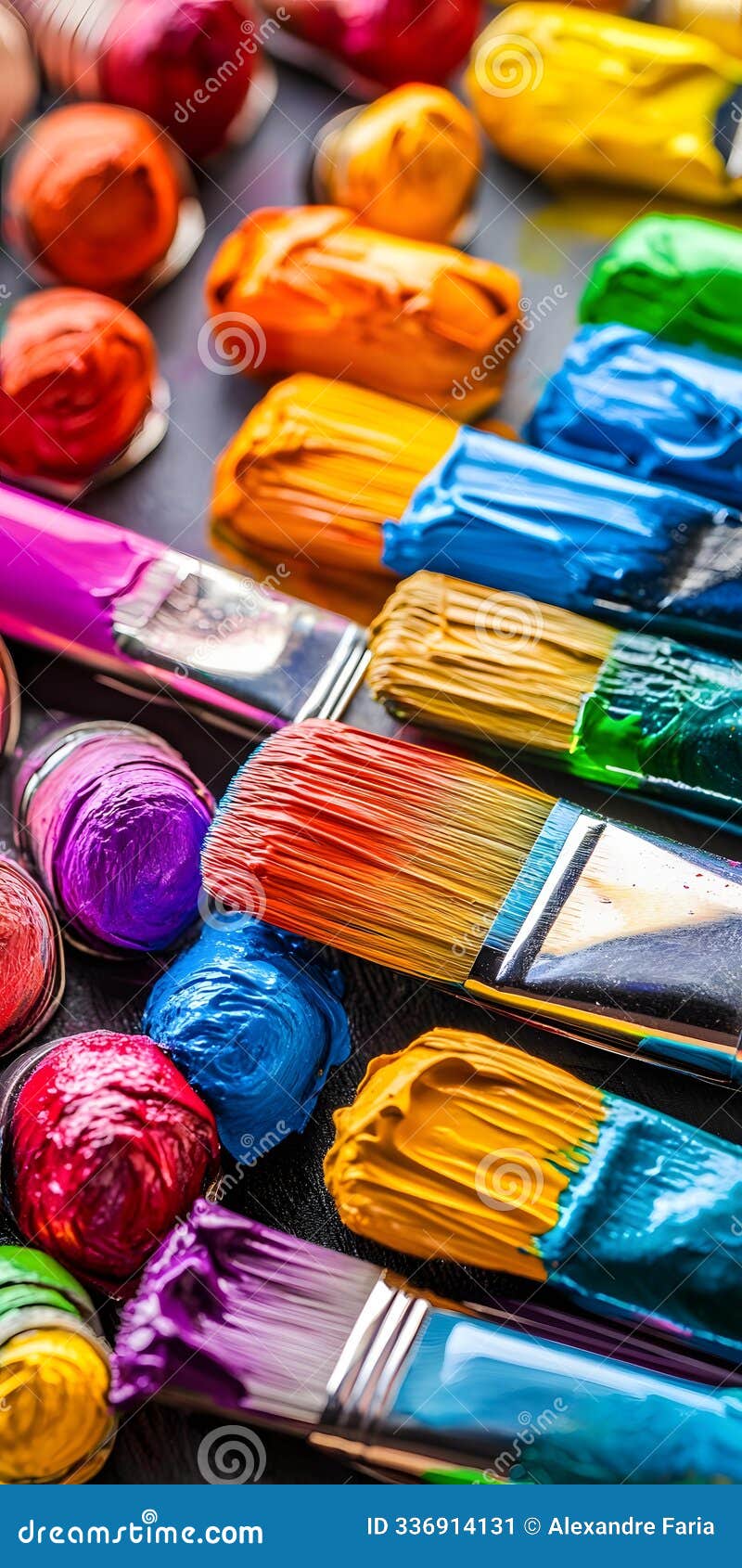 Collection of Colorful Paintbrushes Ready for Creativity Stock ...