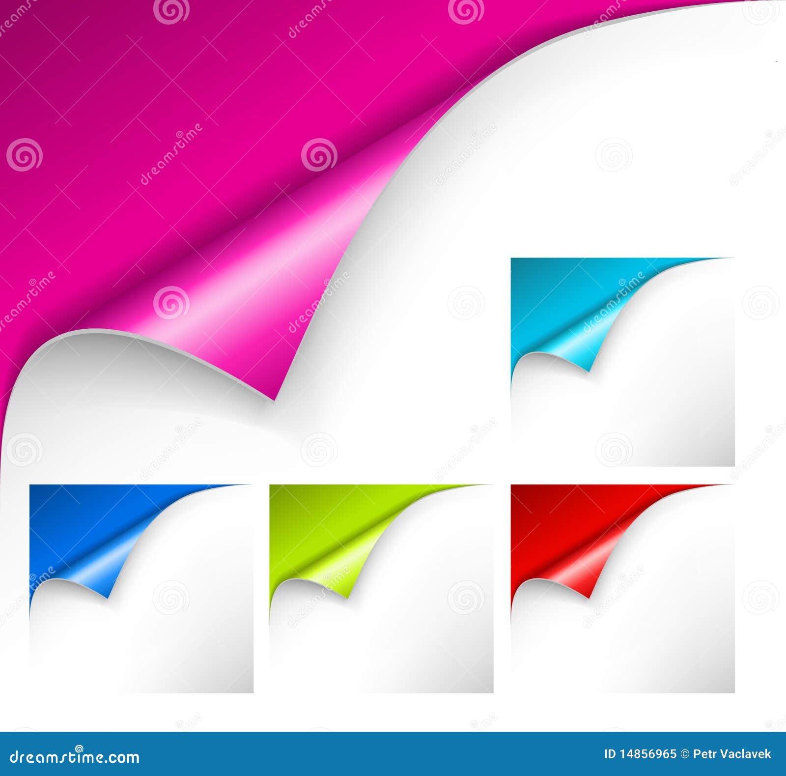 Collection of Colorful Papers Stock Illustration - Illustration of ...