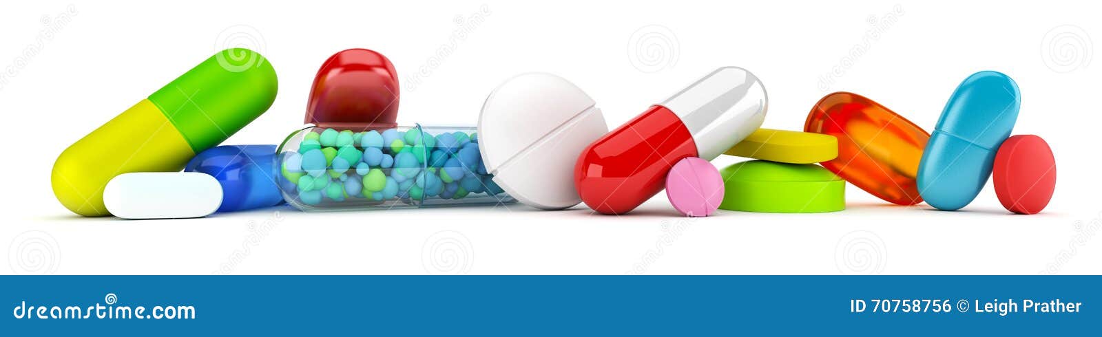 Collection of Colorful Pills Stock Illustration - Illustration of ...