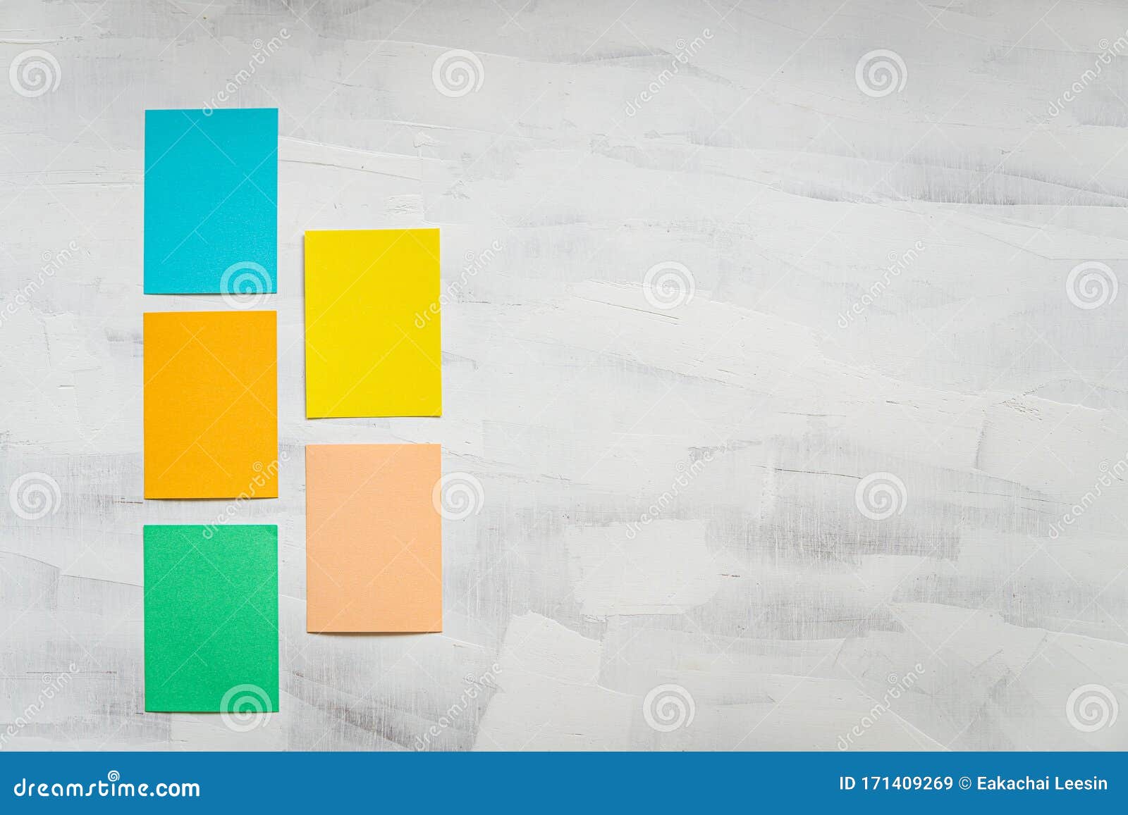 Collection of Colorful Post it Paper Note on White Background Stock ...