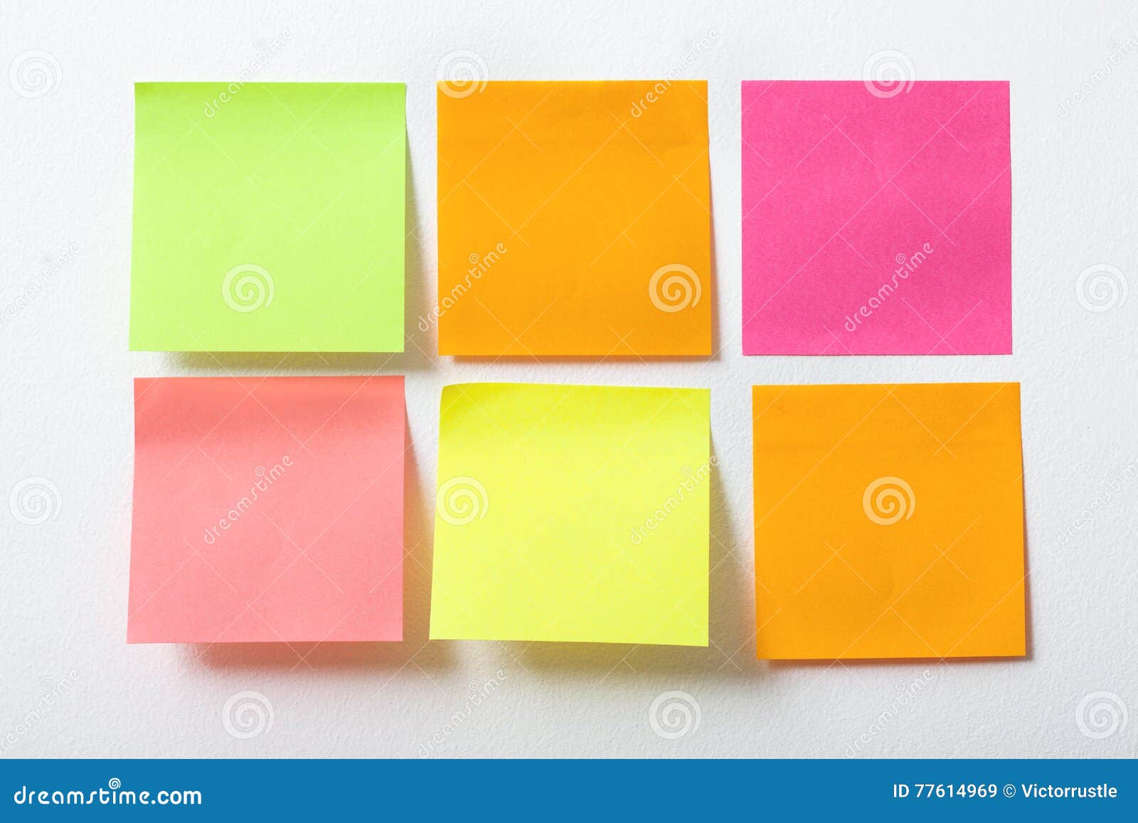 Collection of Colorful Post it Paper Note on White Background Stock ...