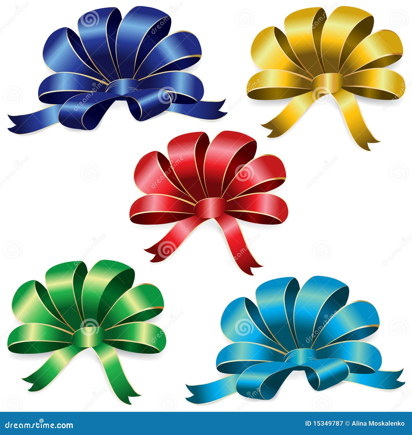 Collection of Colorful Ribbons Stock Vector - Illustration of bunt ...