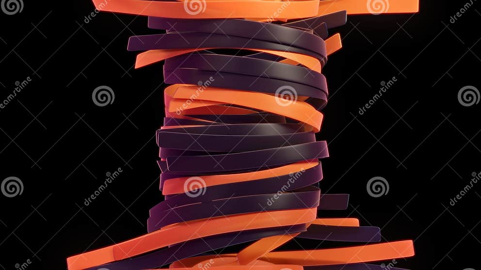 A Collection of Colorful Rubber Bands Arranged in a Spiraled Design for ...