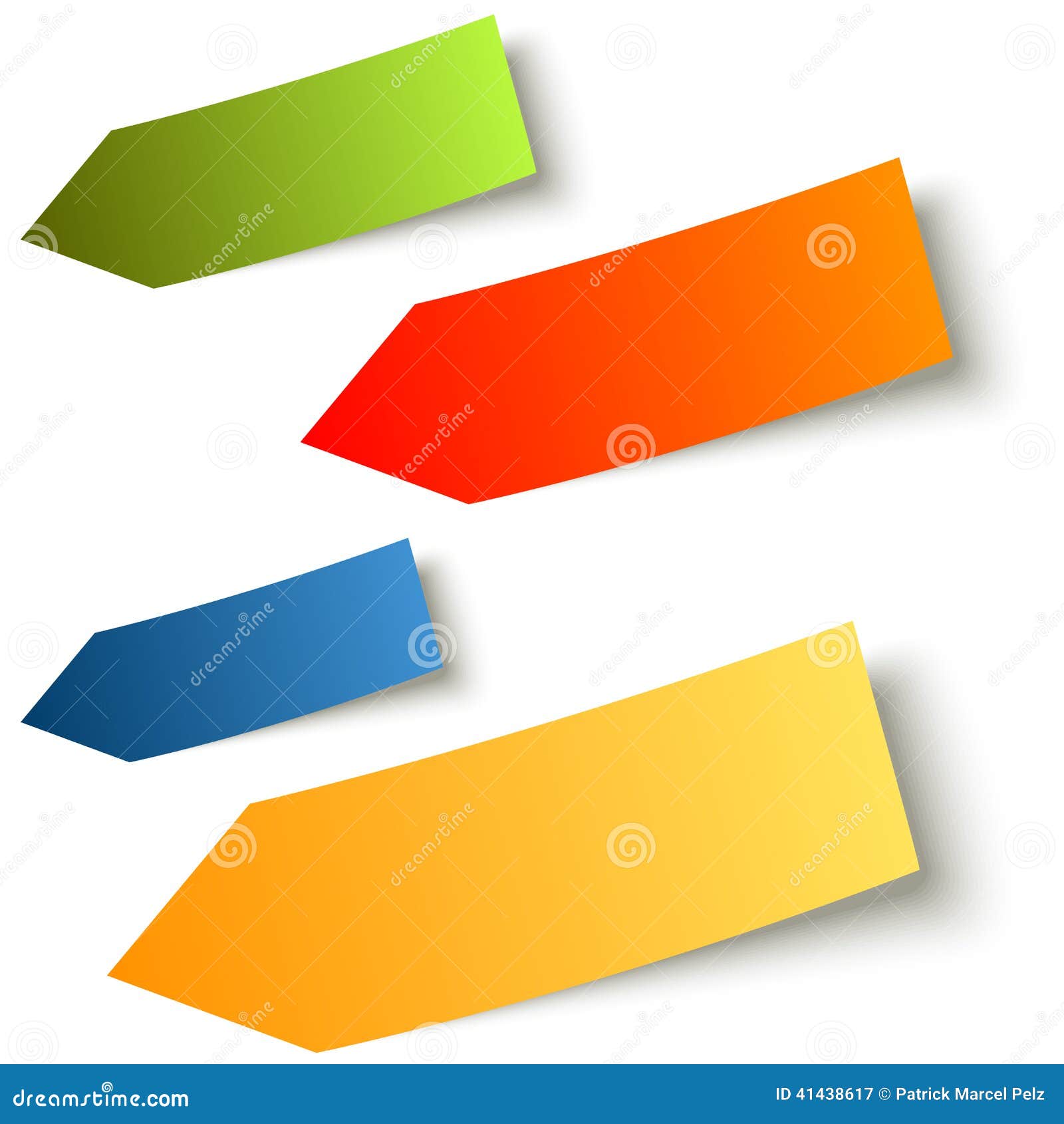 Collection - Colorful Sticky Notes Arrow Stock Vector - Illustration of ...