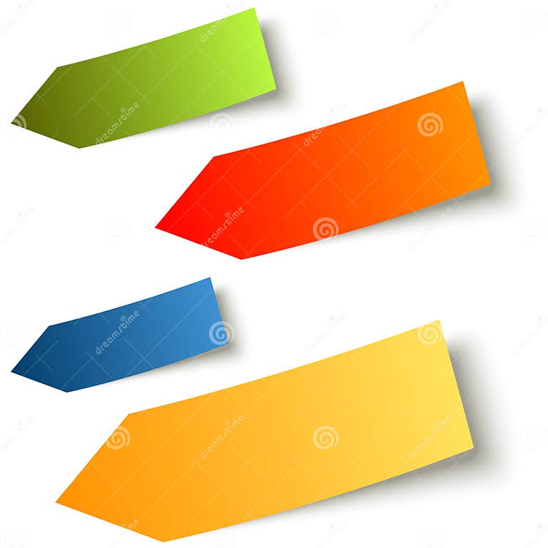 Collection - Colorful Sticky Notes Arrow Stock Vector - Illustration of ...