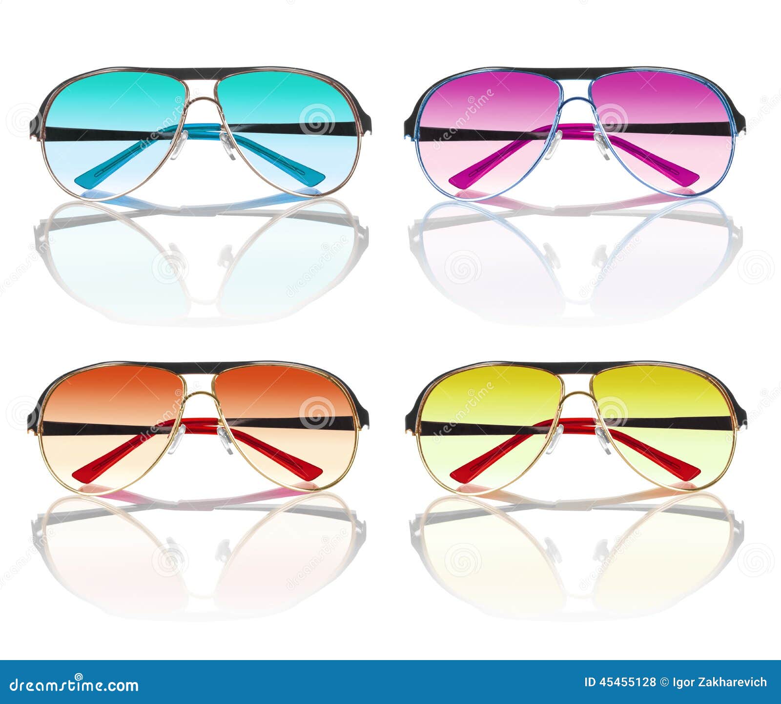 Collection of Colorful Sunglasses Stock Photo - Image of goggles ...