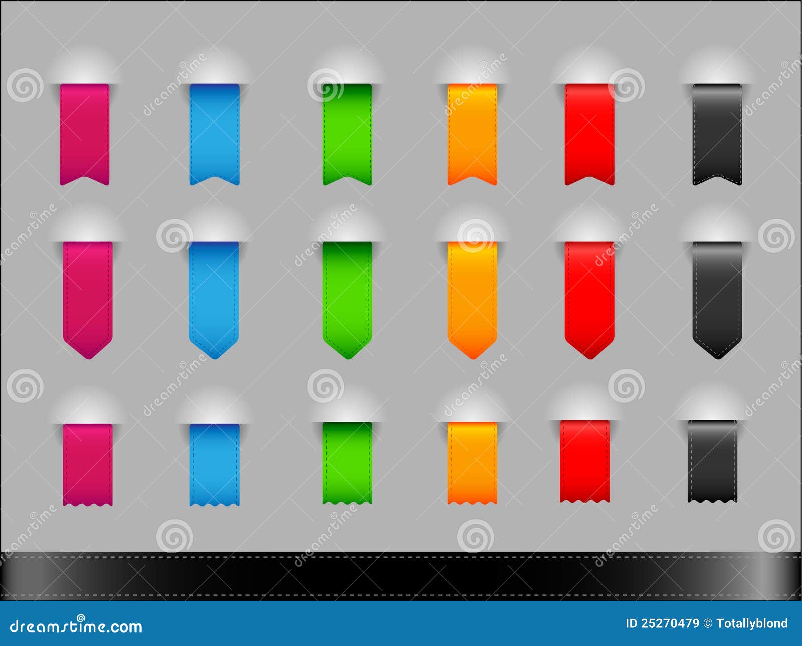 Collection of Colorfull Ribbons Stock Vector - Illustration of shop ...