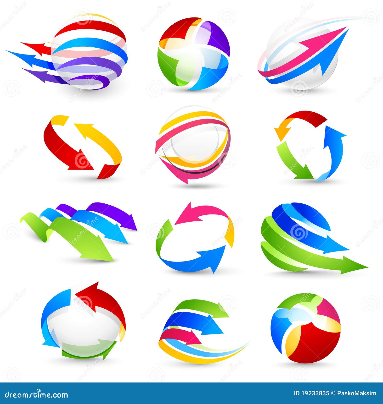 Collection of Colour Arrows Stock Vector - Illustration of collection ...
