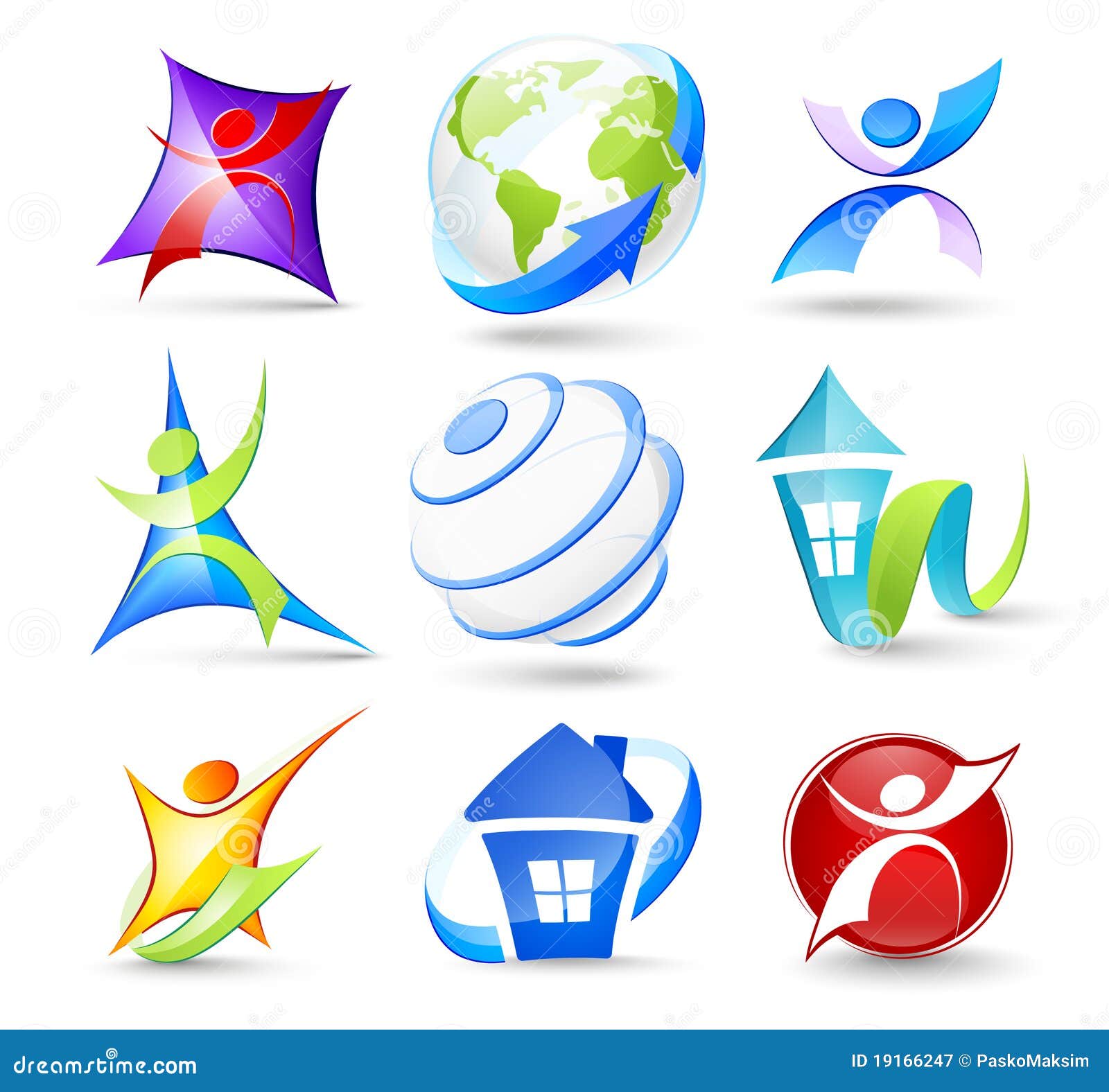 Collection of colour icons stock vector. Illustration of games - 19166247