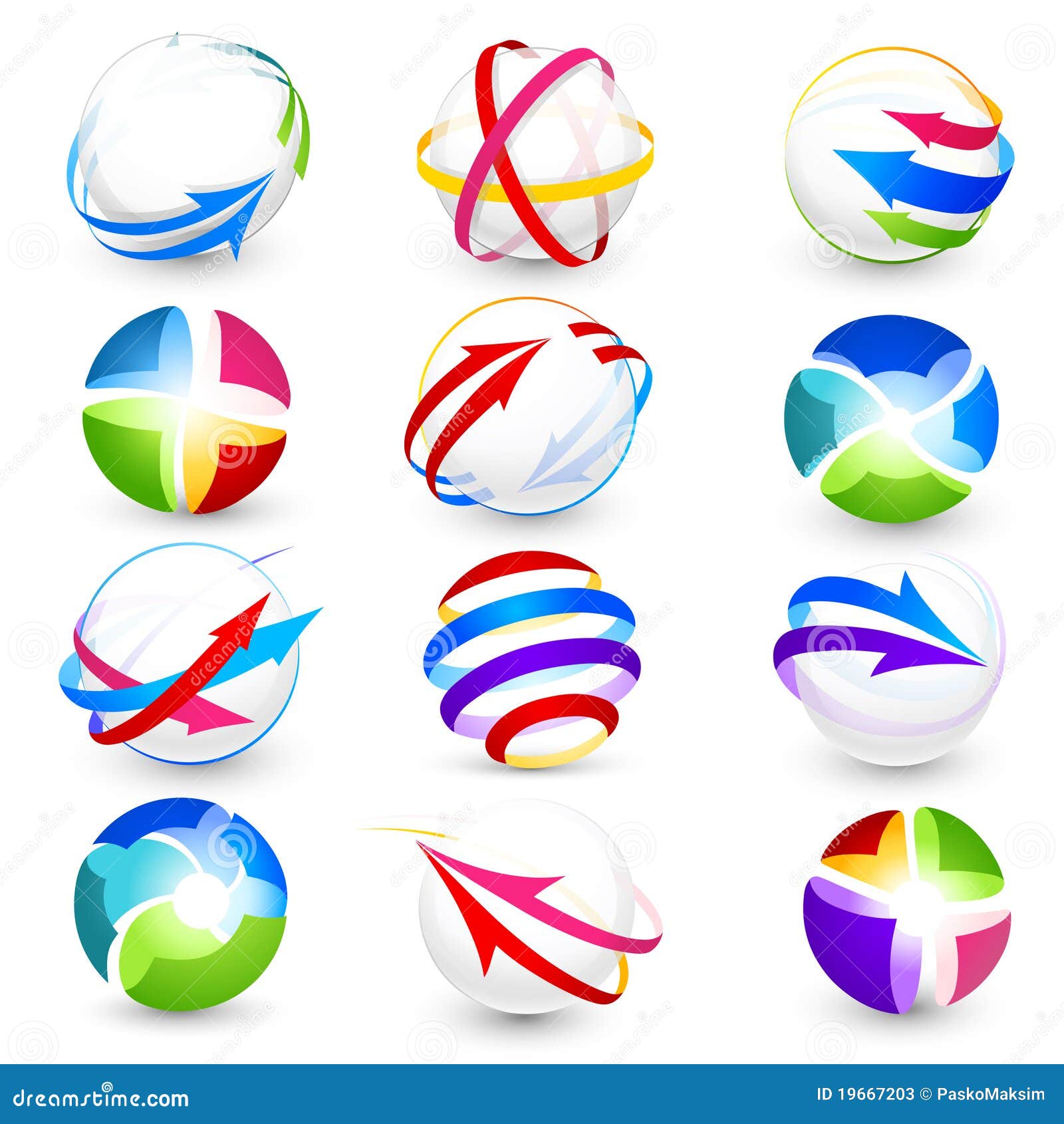 Collection of colour icons stock vector. Illustration of symbol - 19667203