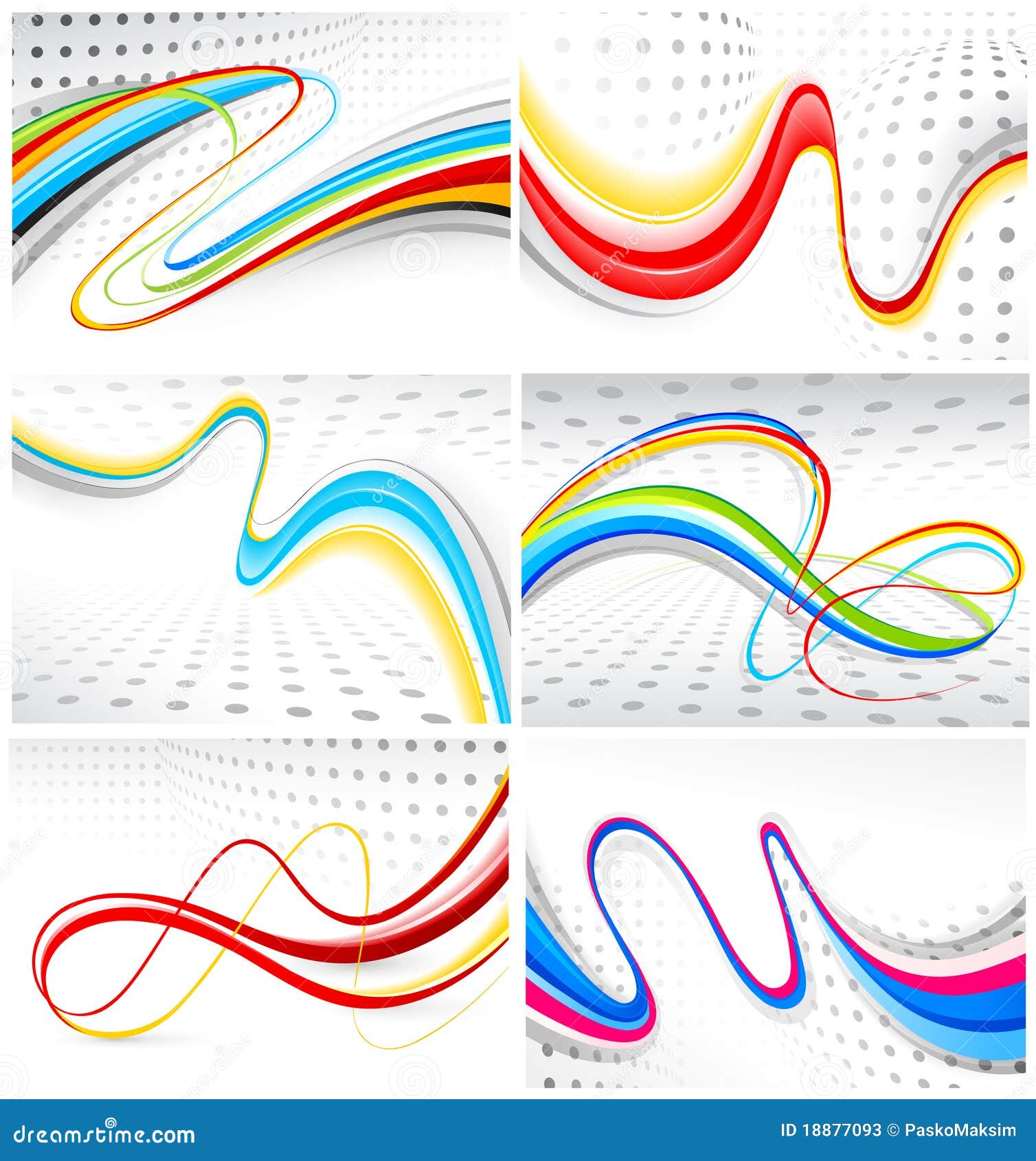 Collection of colour lines stock vector. Illustration of swirl - 18877093