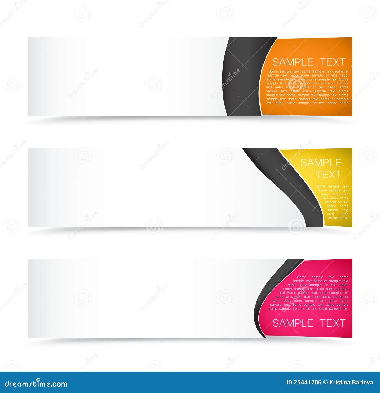 Collection of Colourful Horizontal Banners Stock Illustration ...