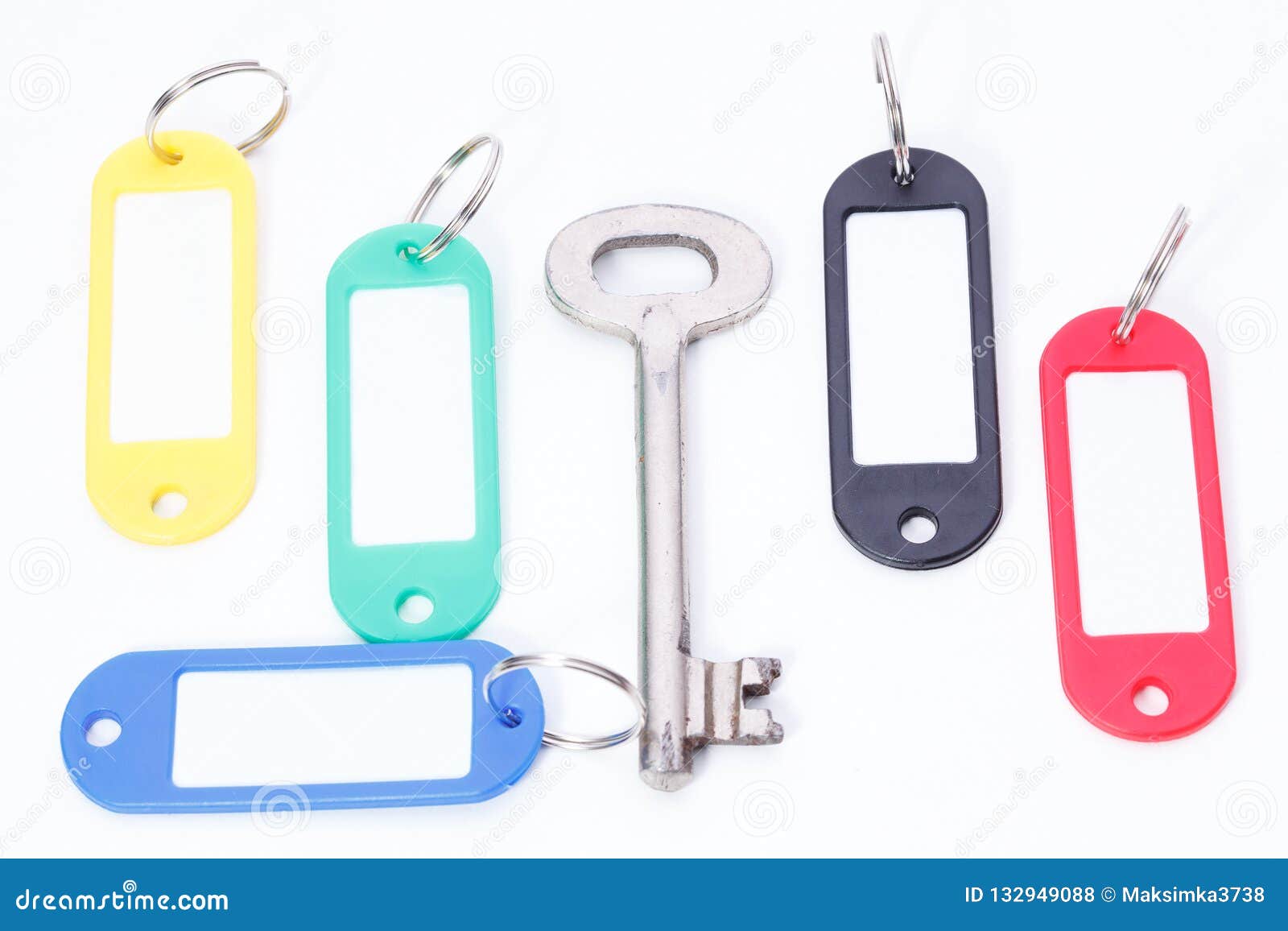 Collection of a Colourful Key Fobs. Stock Photo - Image of hole ...