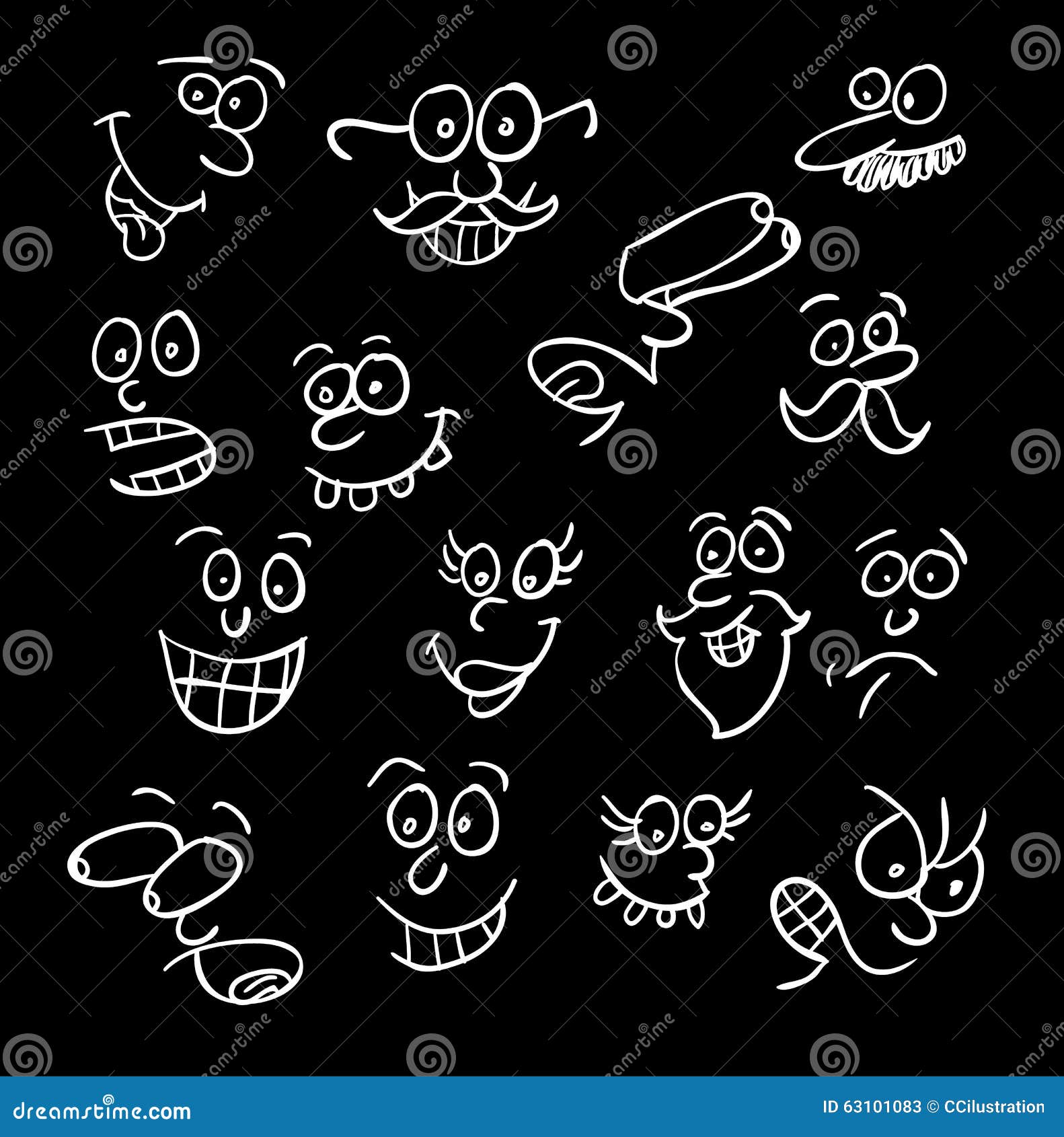 Collection of Comic Icons. Vector Illustration. Stock Vector ...