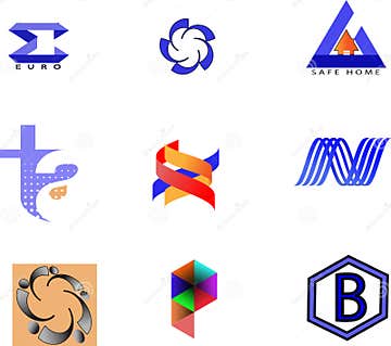 Collection of Company Logos Stock Vector - Illustration of abstract ...