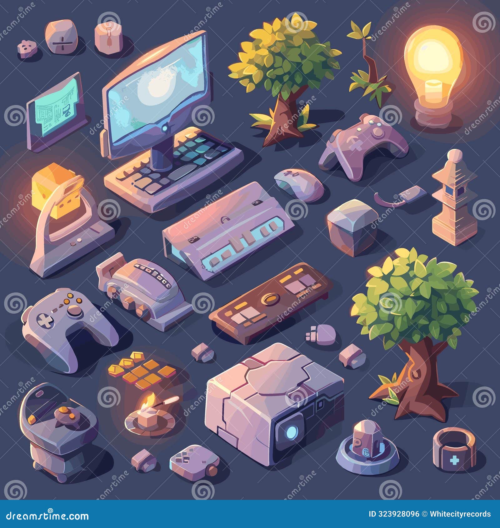 A Collection of Computer Peripherals and Gaming Accessories Stock ...