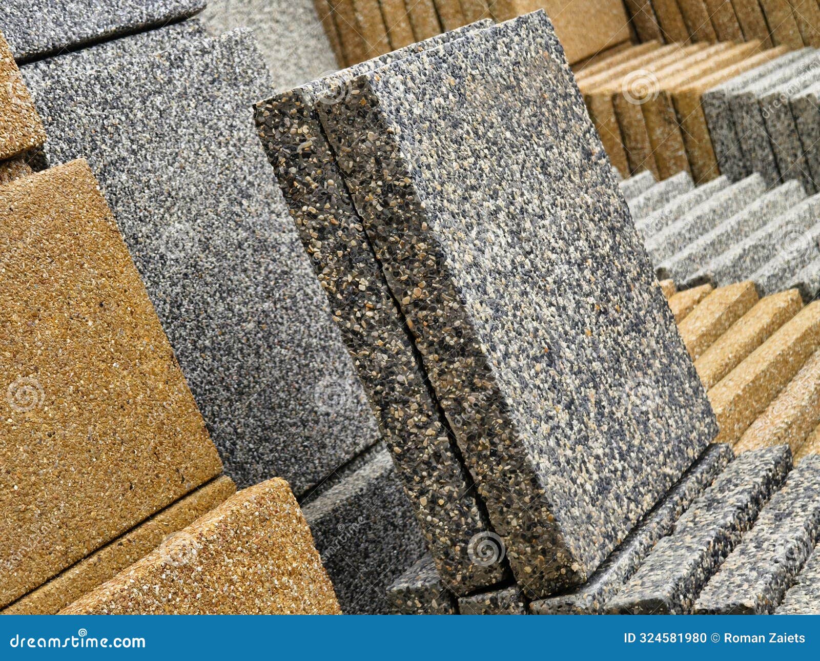 A Collection of Concrete Tile is Arranged on One Another Stock Photo ...