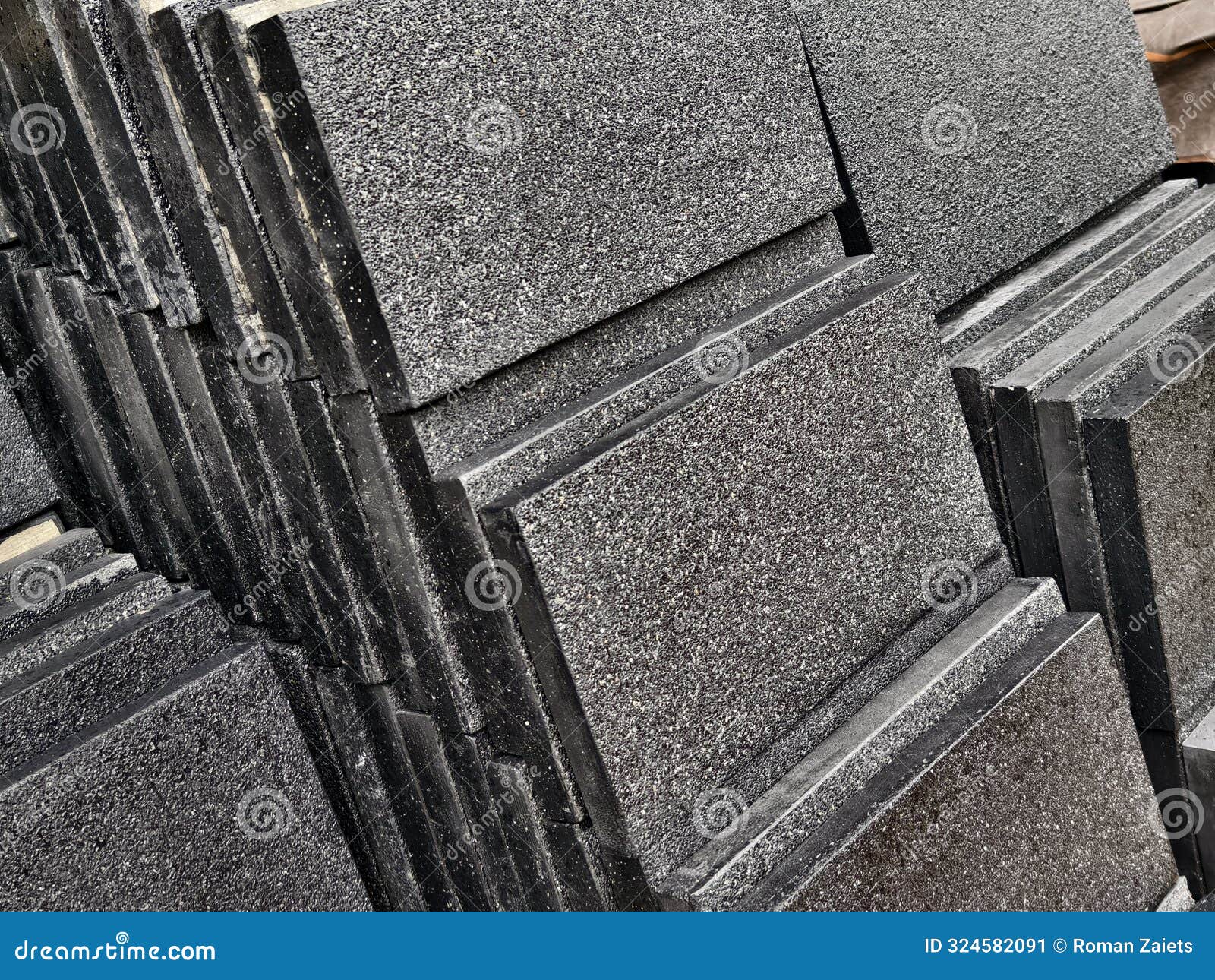 A Collection of Concrete Tile is Arranged on One Another Stock Image ...