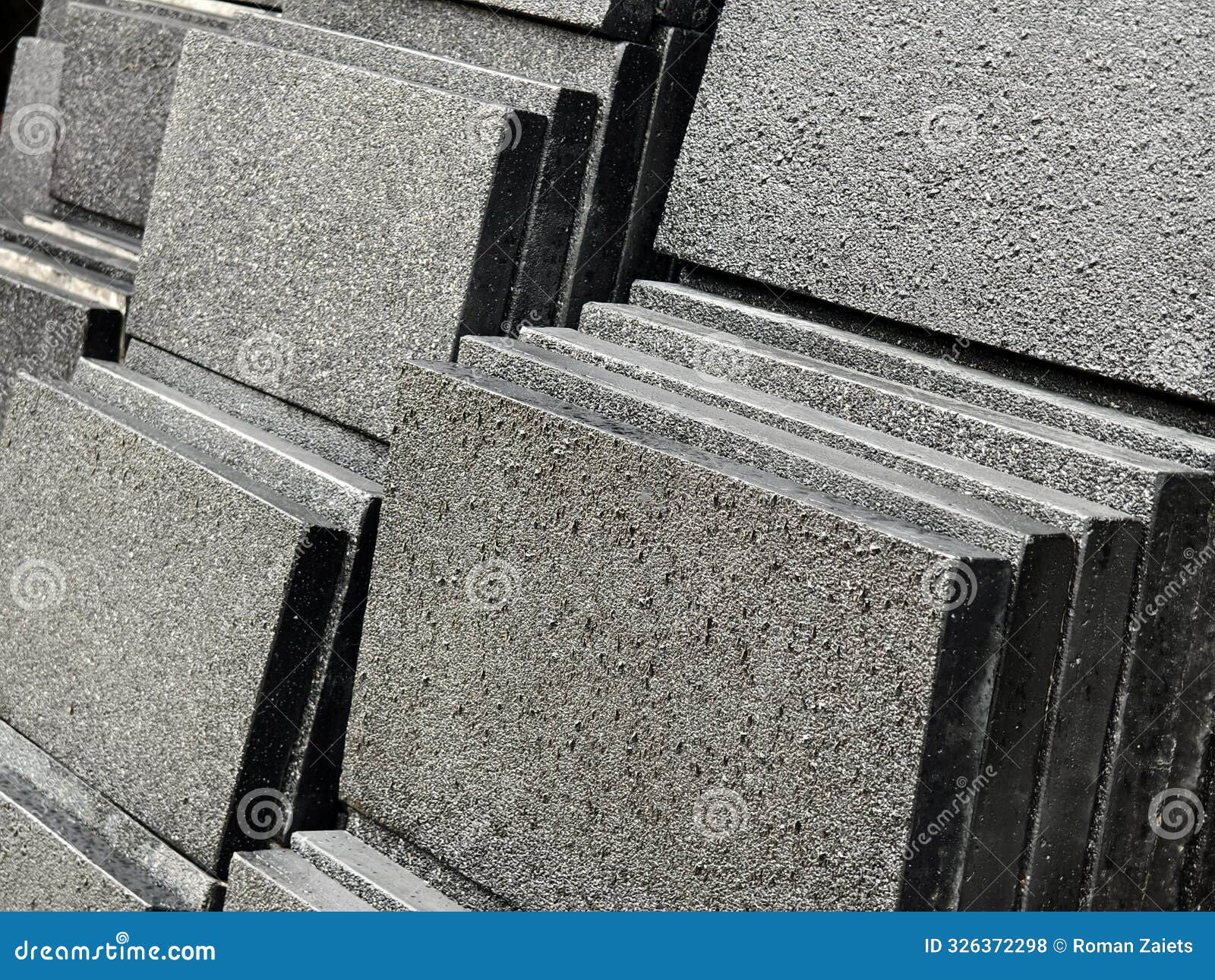 A Collection of Concrete Tile is Arranged on One Another Stock Photo ...