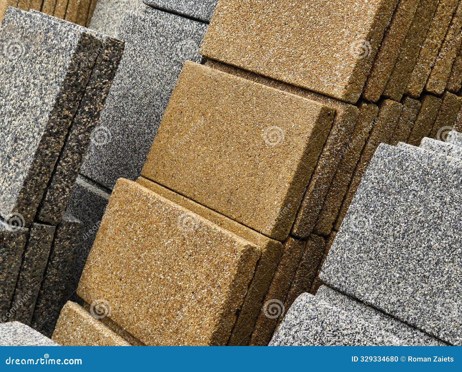 A Collection of Concrete Tile is Arranged on One Another Stock Photo ...