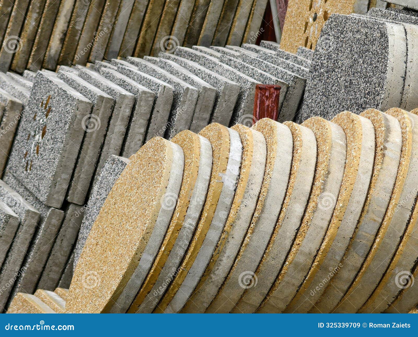 A Collection of Concrete Tile is Arranged on One Another Stock Image ...