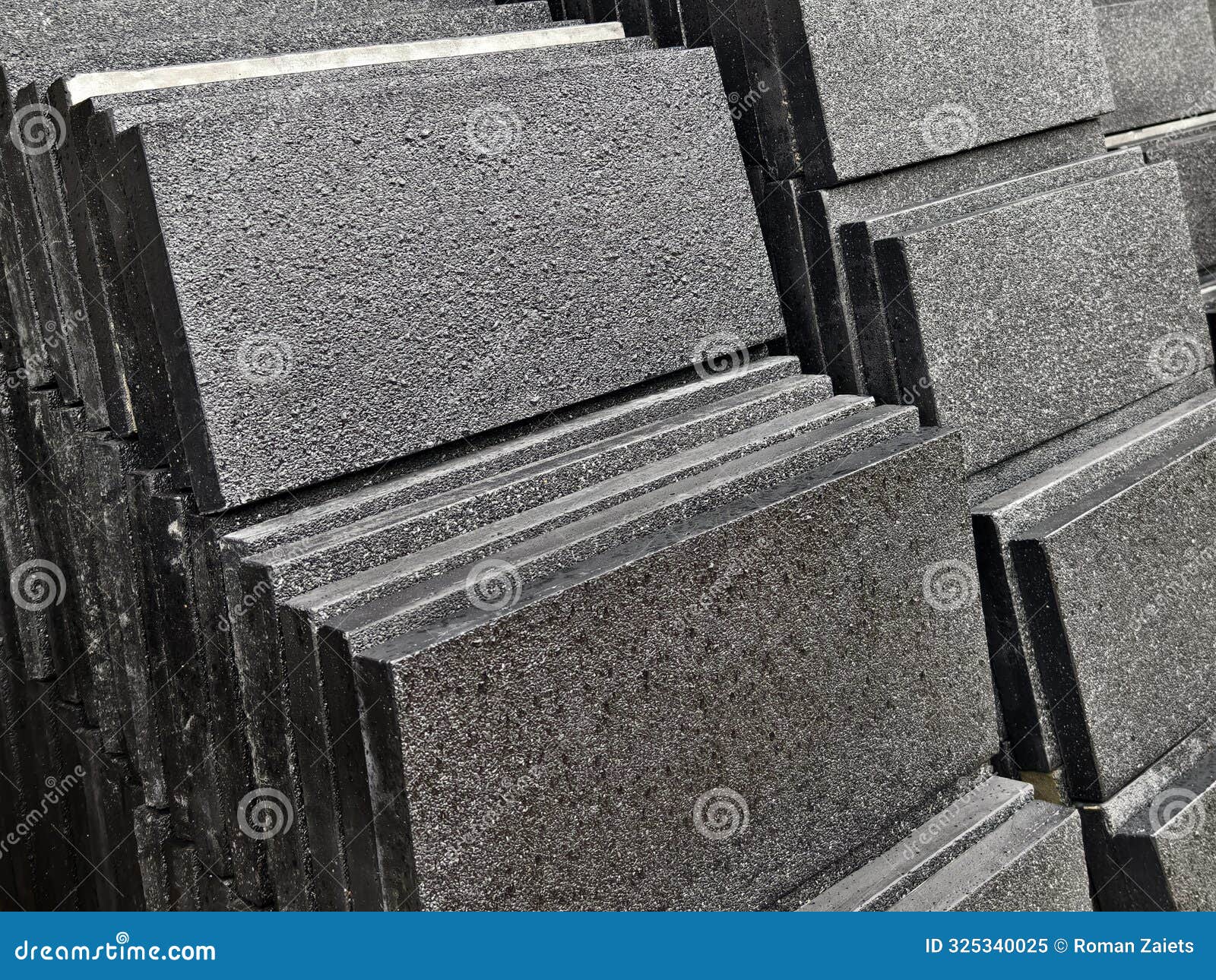 A Collection of Concrete Tile is Arranged on One Another Stock Image ...