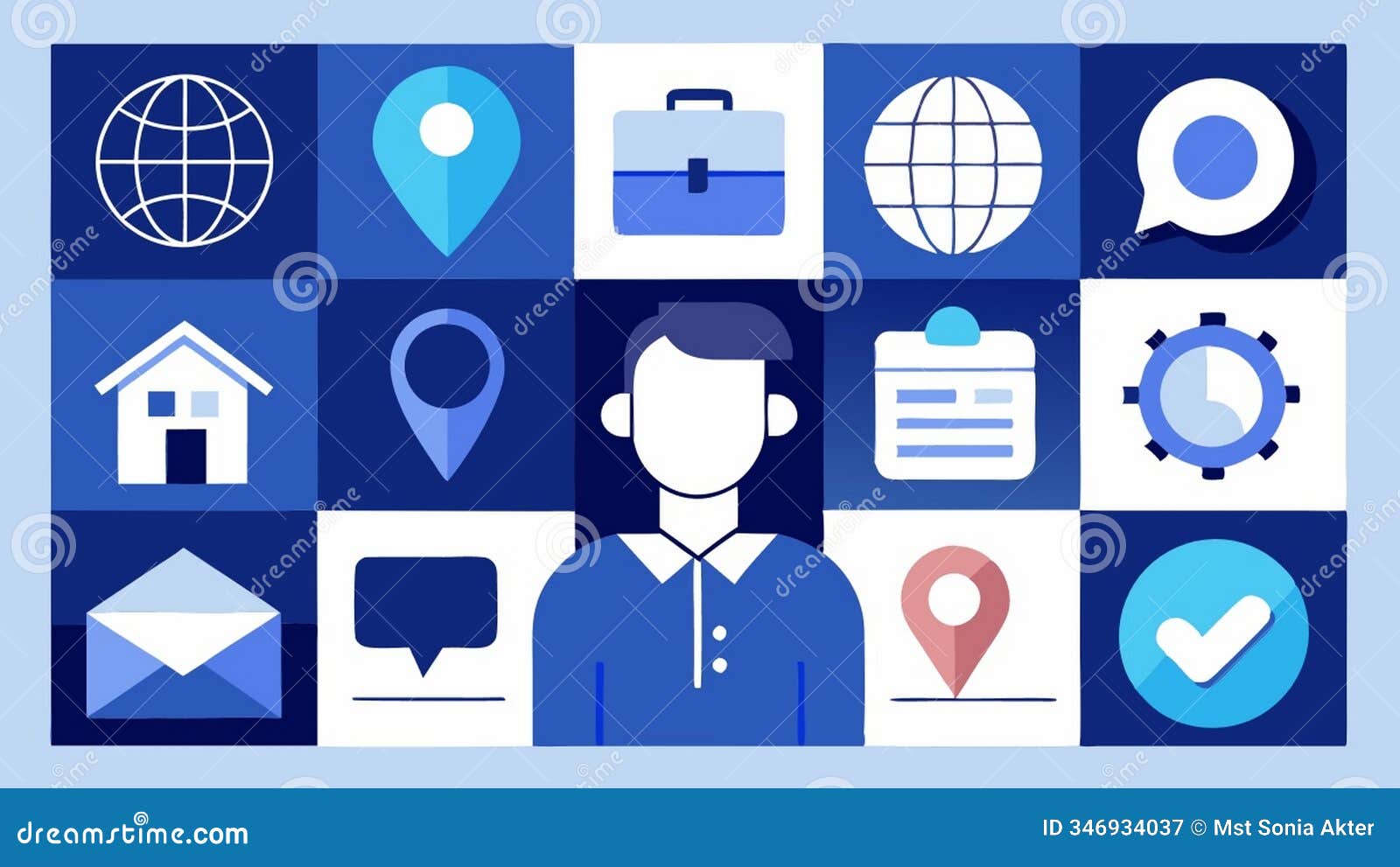 Collection of Connect Icons.Contact Us Icon Set.Contact and ...