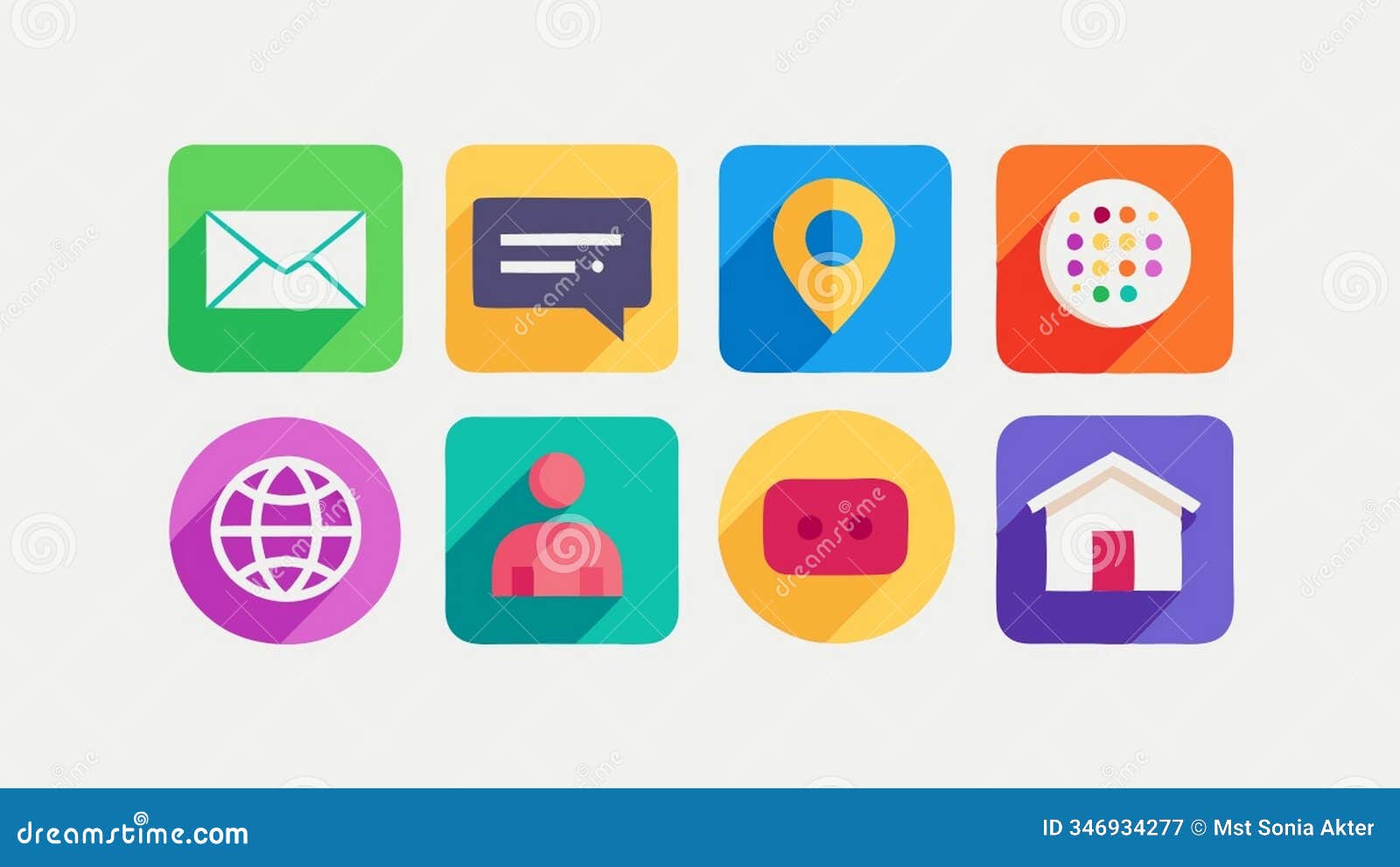 Collection of Connect Icons.Contact Us Icon Set.Contact and ...