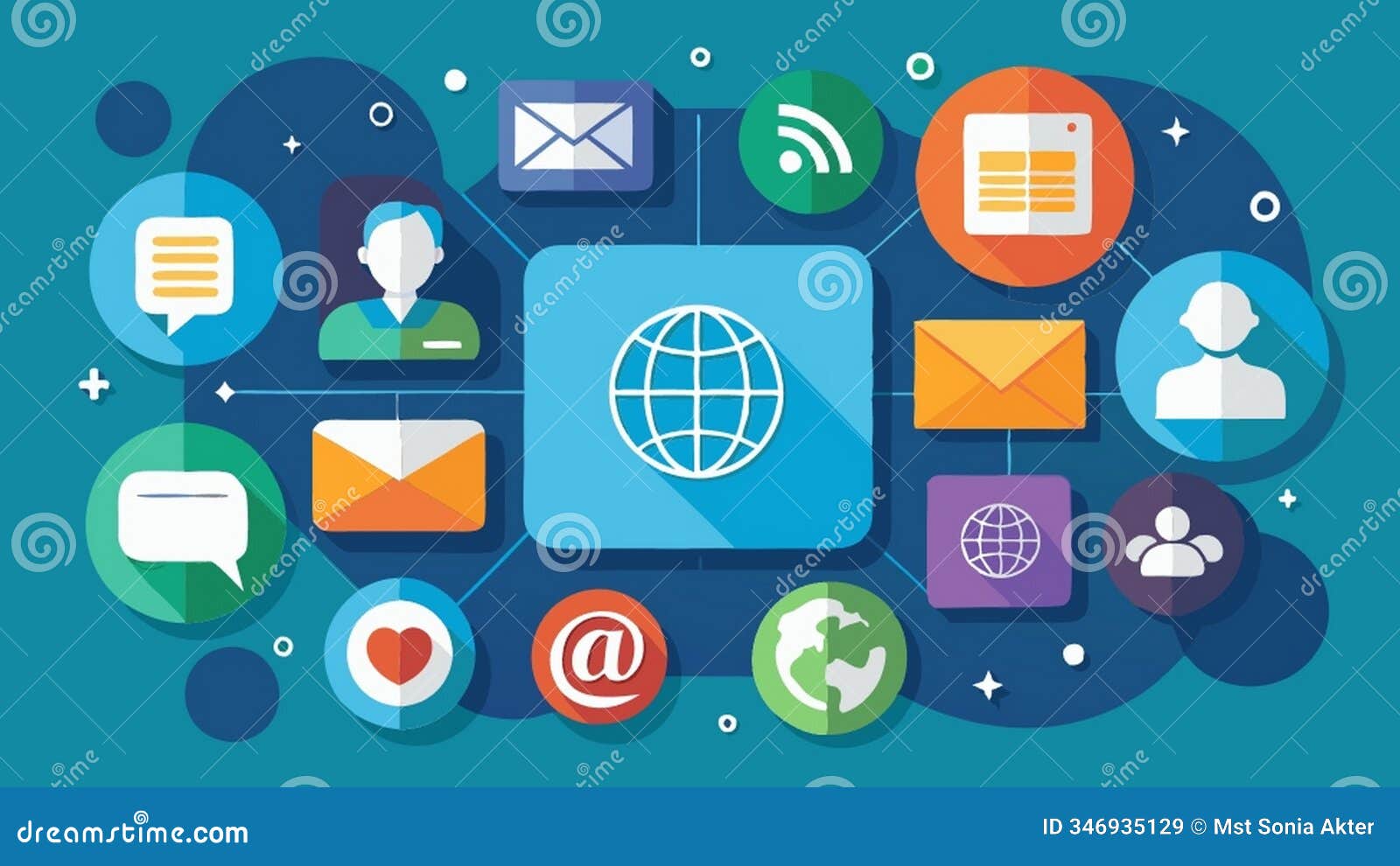 Collection of Connect Icons.Contact Us Icon Set.Contact and ...