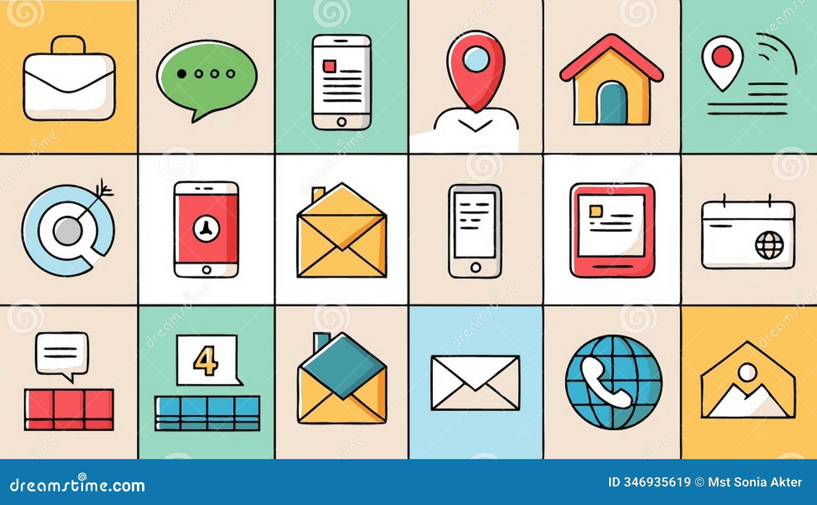 Collection of Connect Icons.Contact Us Icon Set.Contact and ...