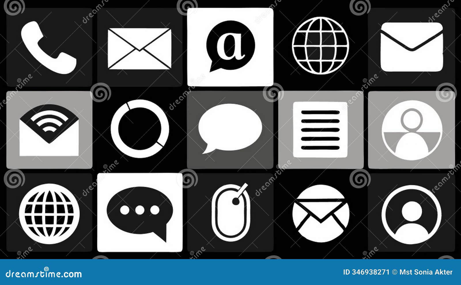 Collection of Connect Icons.Contact Us Icon Set.Contact and ...