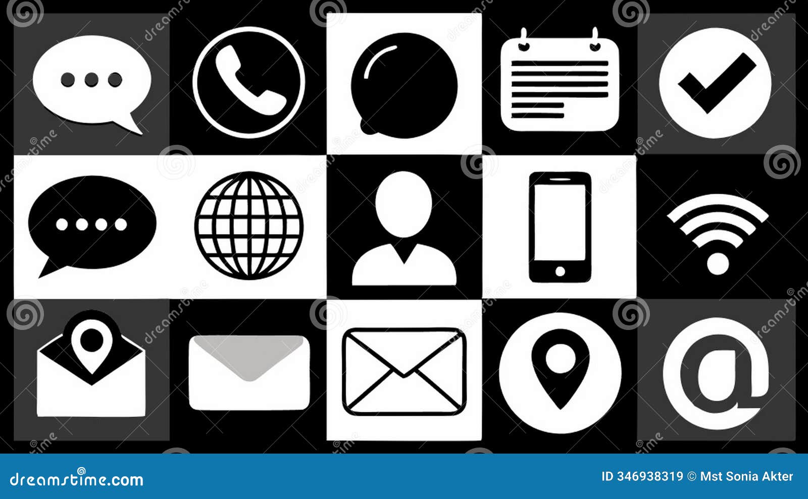 Collection of Connect Icons.Contact Us Icon Set.Contact and ...