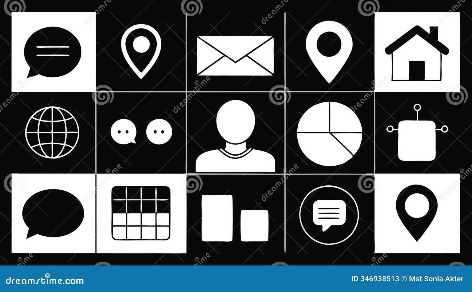 Collection of Connect Icons.Contact Us Icon Set.Contact and ...