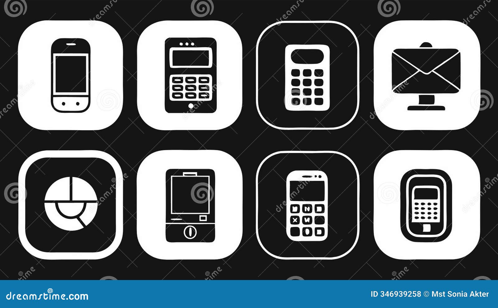 Collection of Connect Icons.Contact Us Icon Set.Contact and ...
