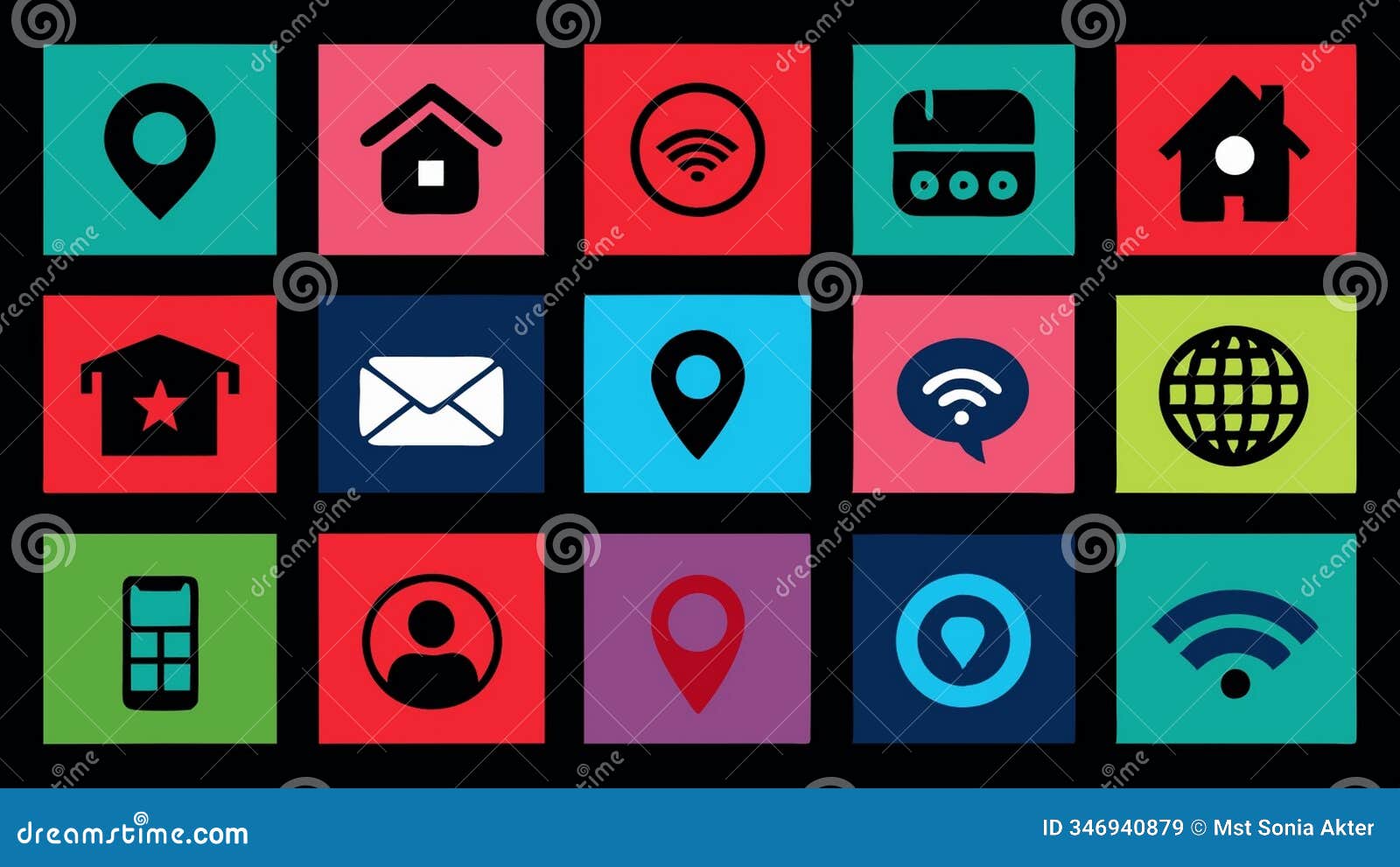 Collection of Connect Icons.Contact Us Icon Set.Contact and ...