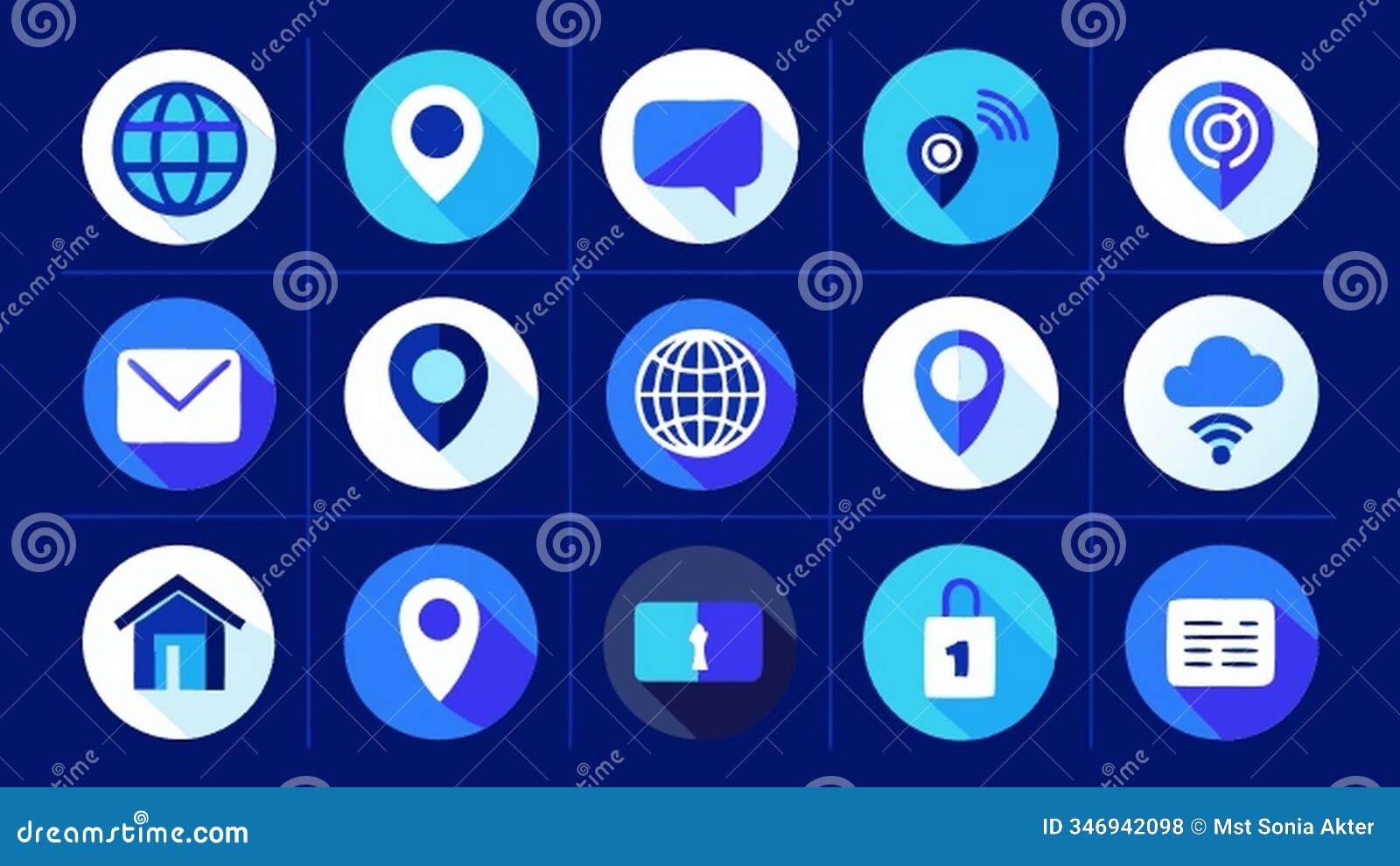 Collection of Connect Icons.Contact Us Icon Set.Contact and ...