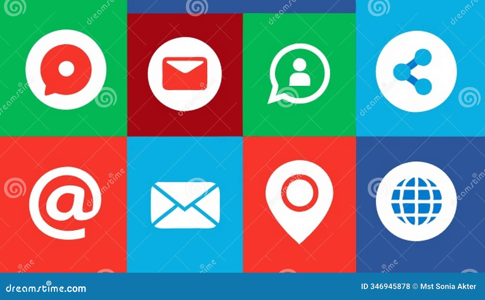Collection of Connect Icons.Contact Us Icon Set.Contact and ...