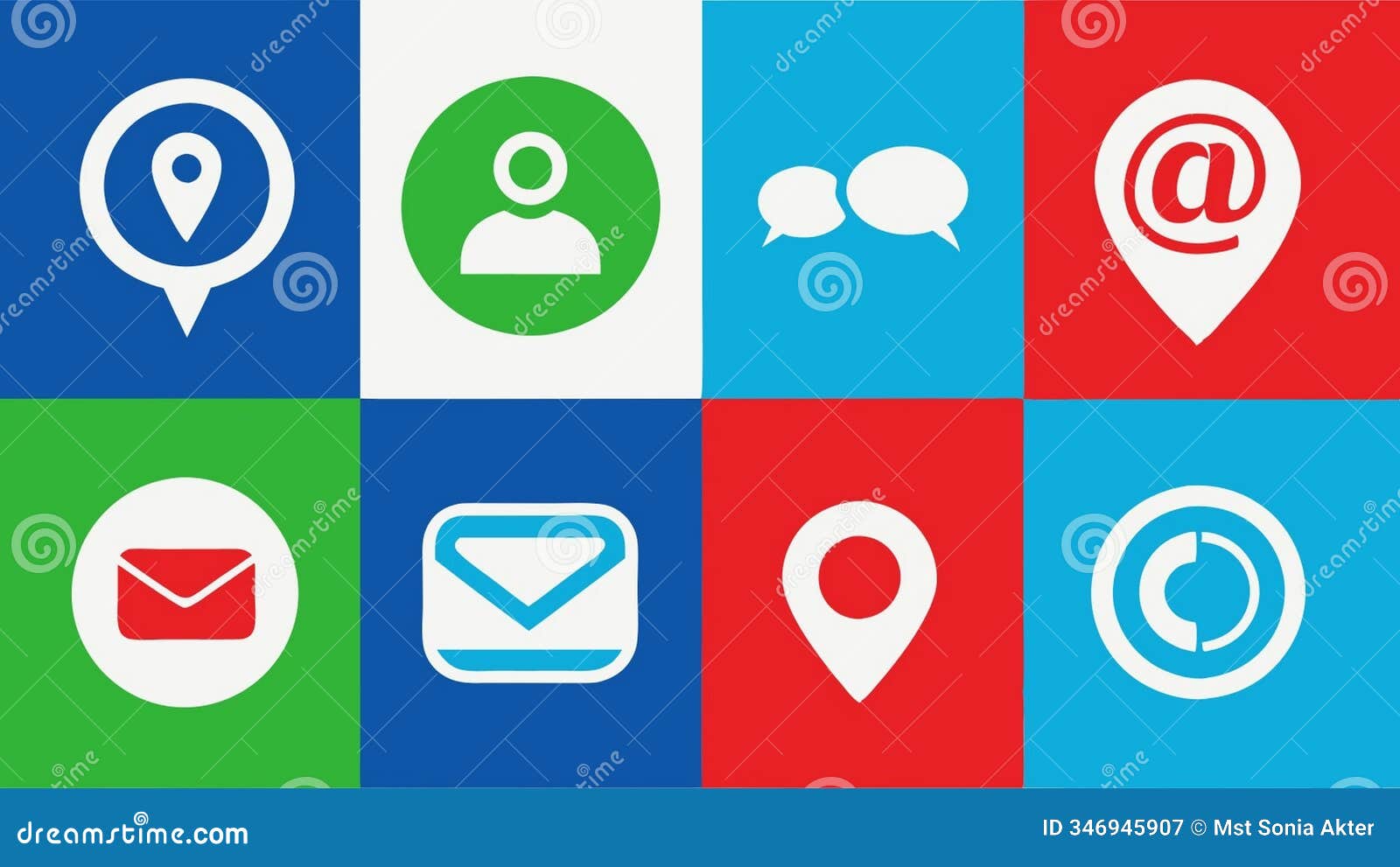 Collection of Connect Icons.Contact Us Icon Set.Contact and ...